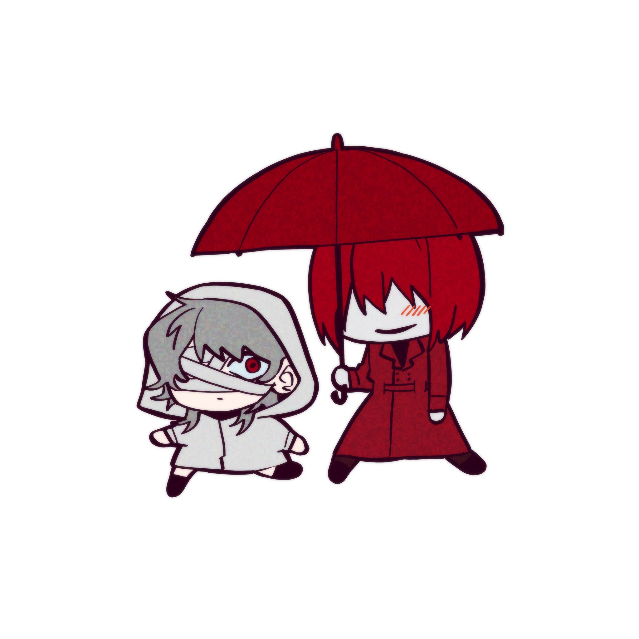 The Big ImageBoard (TBIB) - 1boy 1girl bandage over one eye chibi coat ...