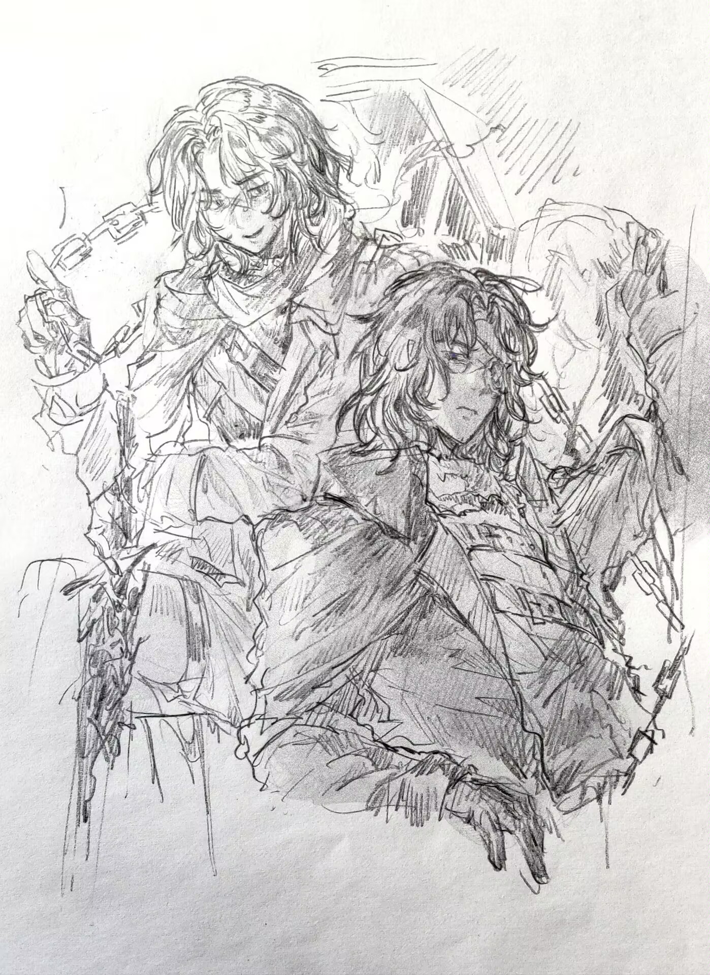 The Big ImageBoard (TBIB) - 2boys chain coat dual persona erlking ...