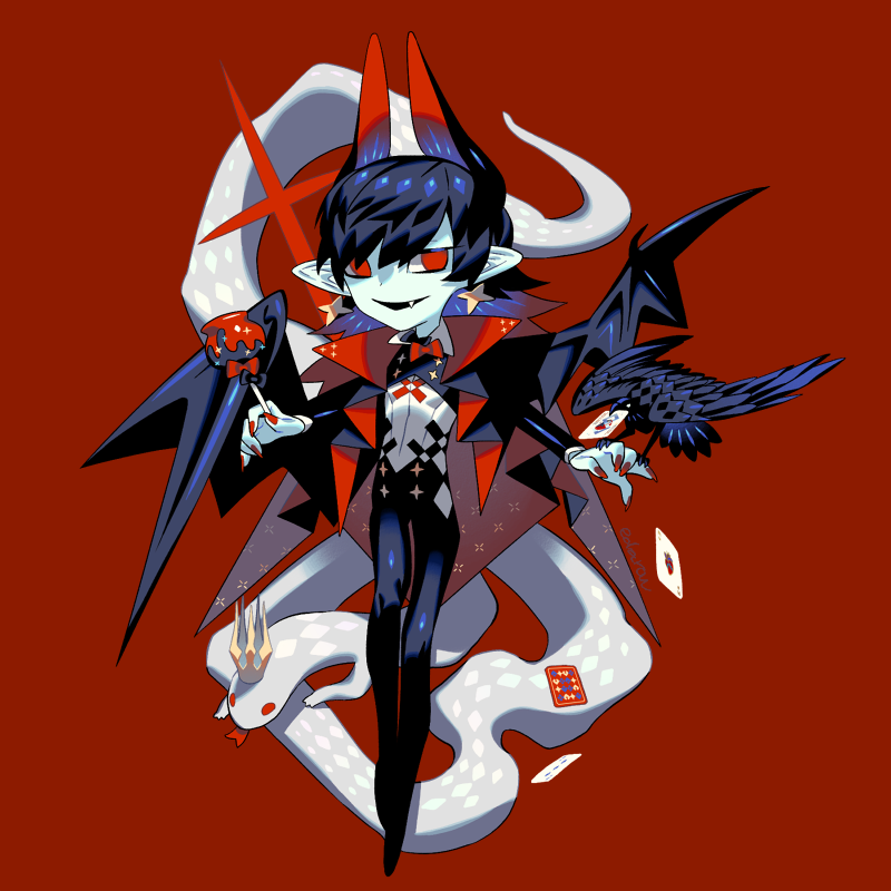 The Big ImageBoard (TBIB) - 1boy animal ears bat boy bat ears bat wings black hair black suit ...