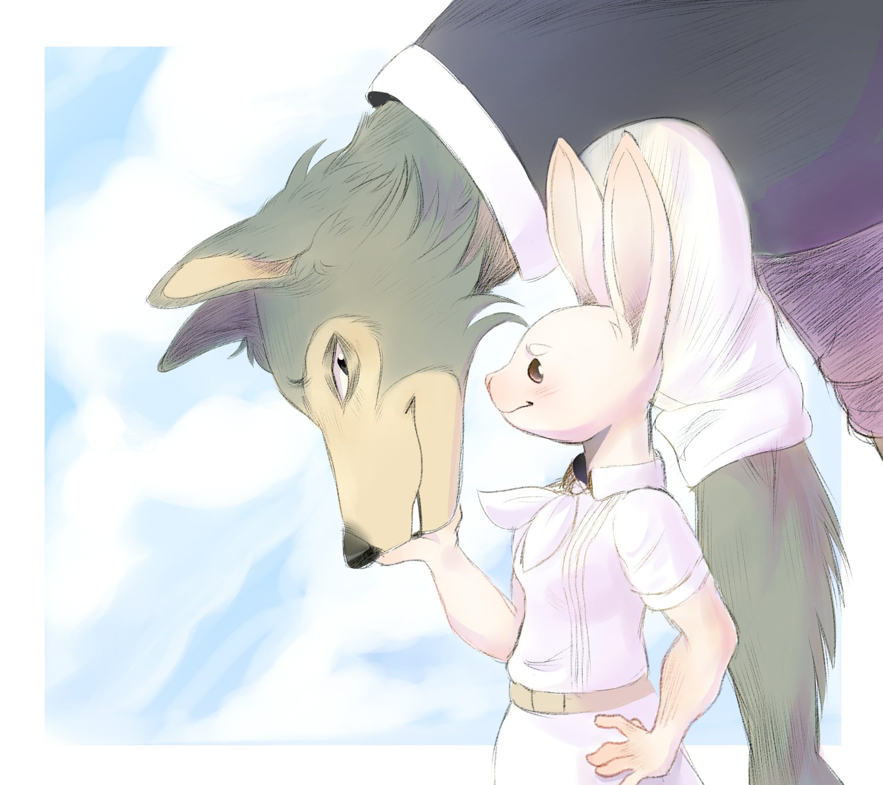 The Big ImageBoard (TBIB) - anthro beastars brown eyes canid canine canis cheek tuft clothed ...