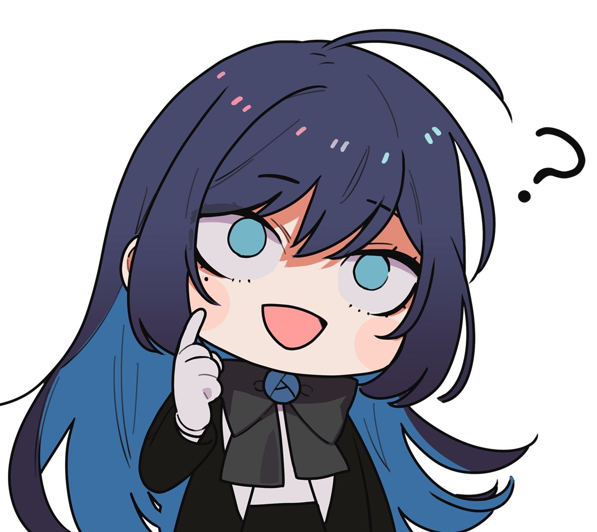 The Big ImageBoard (TBIB) - 1girl ? ado (utaite) ahoge black coat blue ...