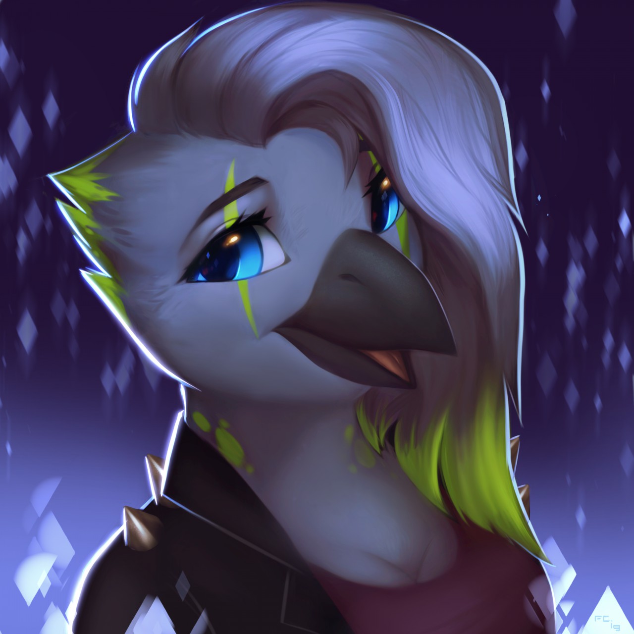 The Big ImageBoard (TBIB) - 1:1 2019 anthro avian beak bird black beak blue eyes breasts clothed ...