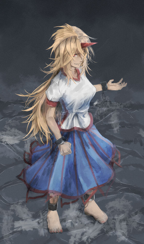 The Big Imageboard Tbib Ankle Cuffs Bad Id Bad Pixiv Id Barefoot