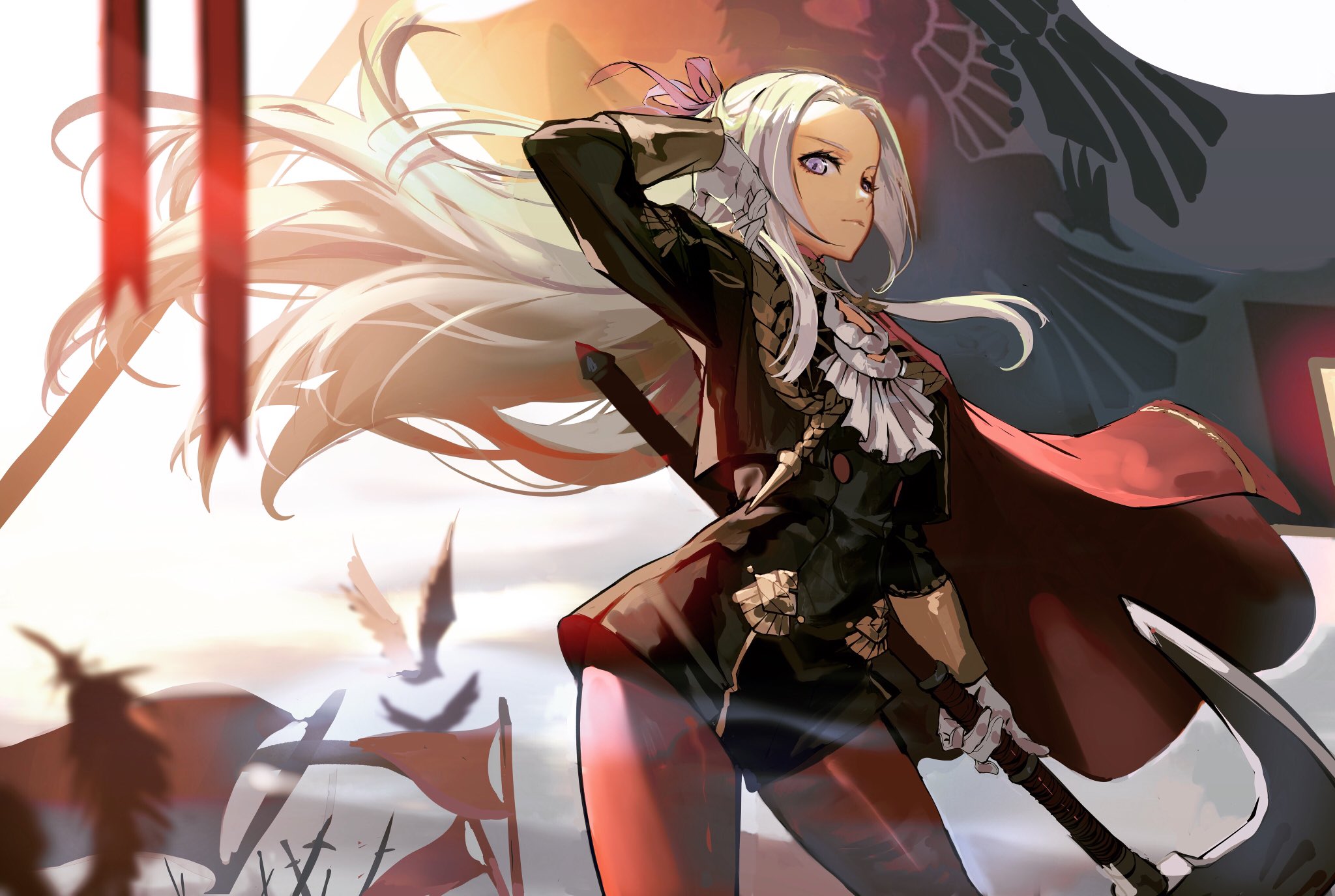 The Big ImageBoard (TBIB) - 1girl ascot axe bird edelgard von hresvelg ...