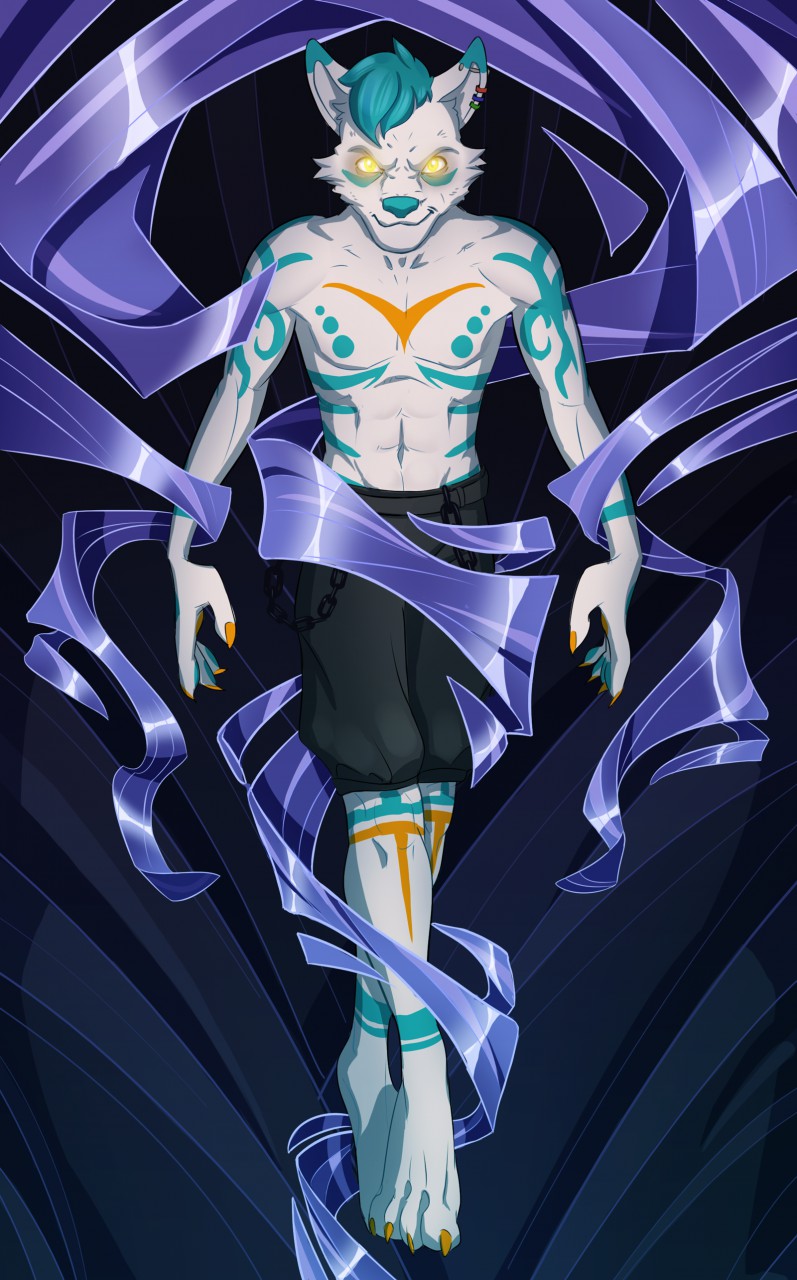 The Big ImageBoard (TBIB) - 2017 4 fingers 4 toes anthro barefoot blue hair canid canine clothed ...