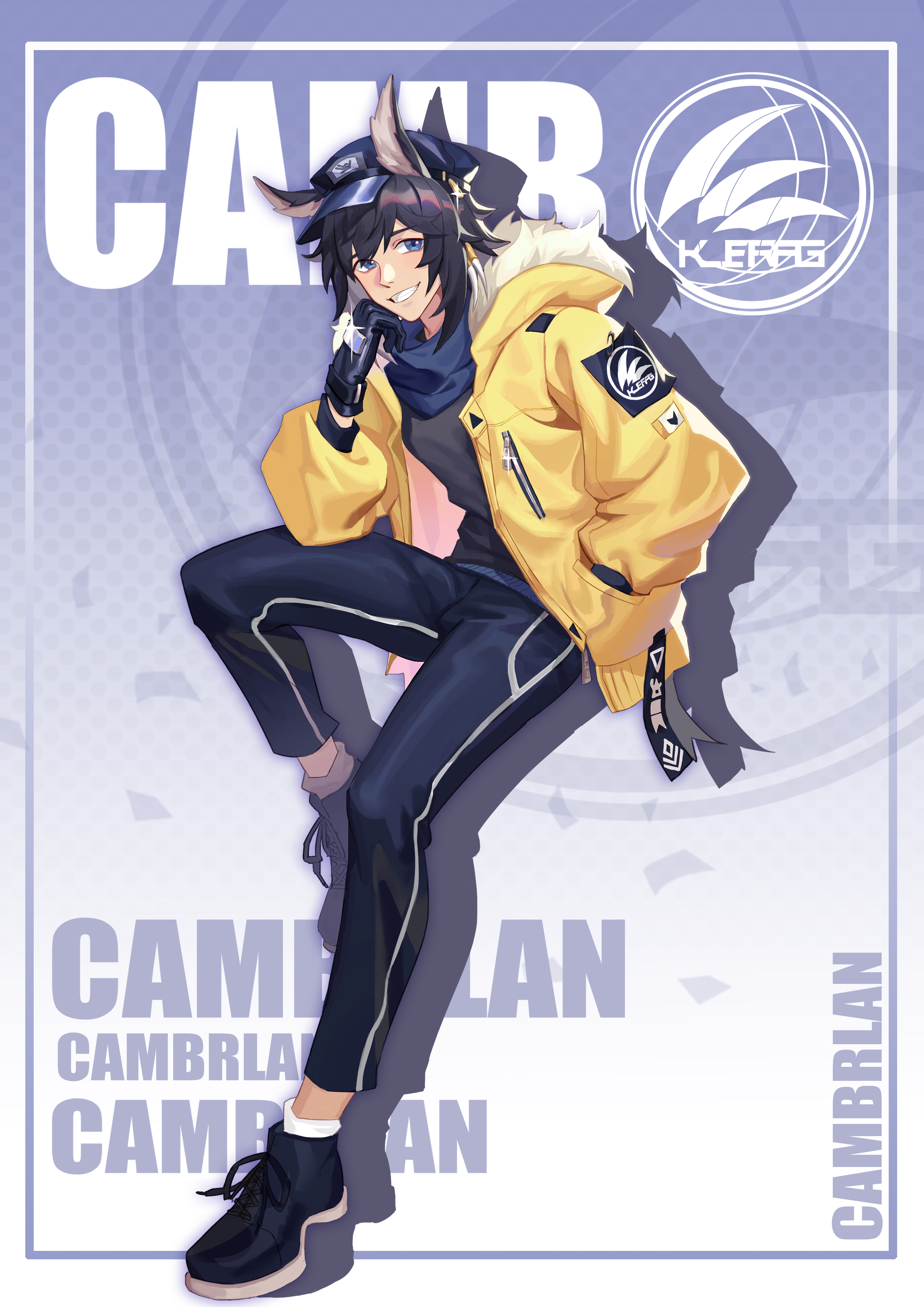 The Big ImageBoard (TBIB) - 1boy absurdres animal ears arknights black hair black pants blue ...