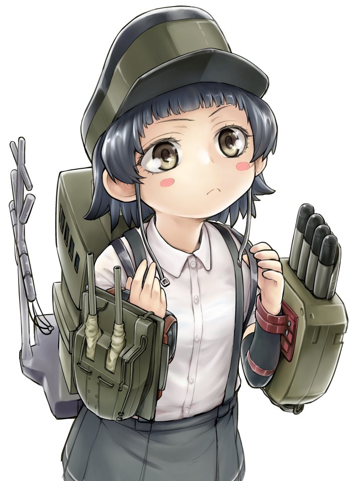 The Big ImageBoard (TBIB) - 1girl arare (kantai collection) bangs black hair black skirt blush ...