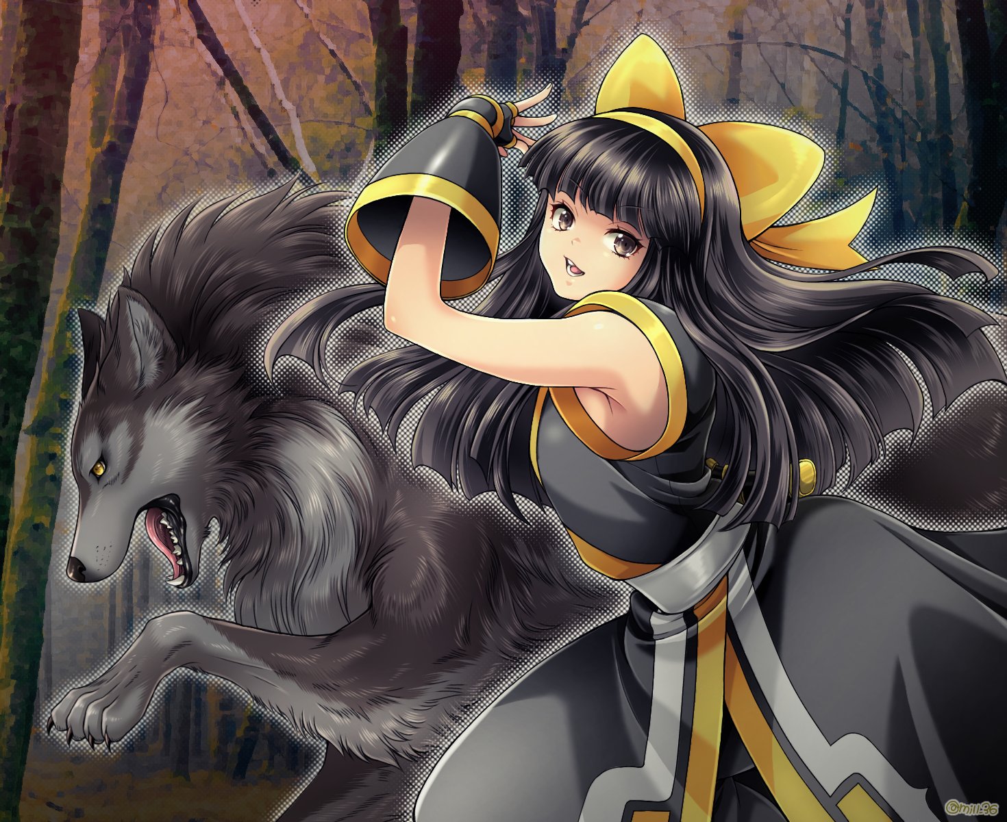 The Big Imageboard Tbib 1girl Ainu Ainu Clothes Black Hair Bow