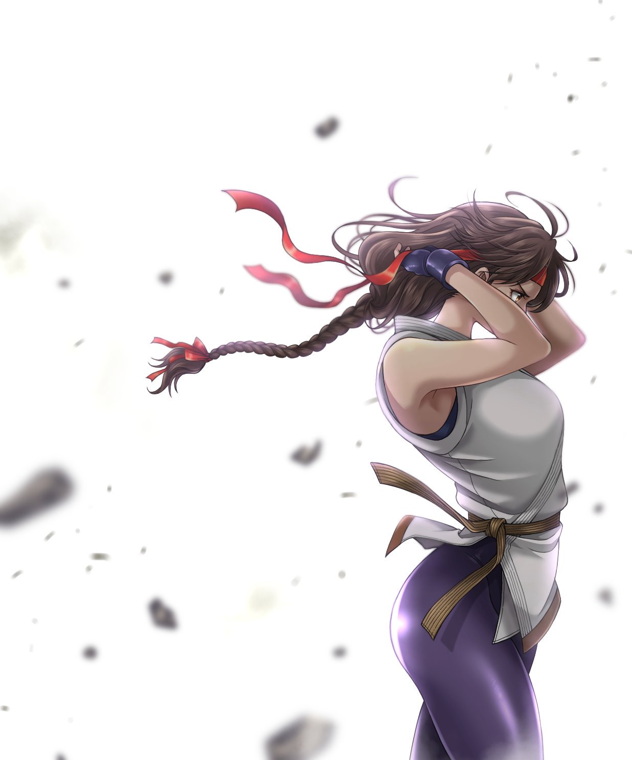 The Big ImageBoard (TBIB) - 1girl belt braid braided ponytail brown ...