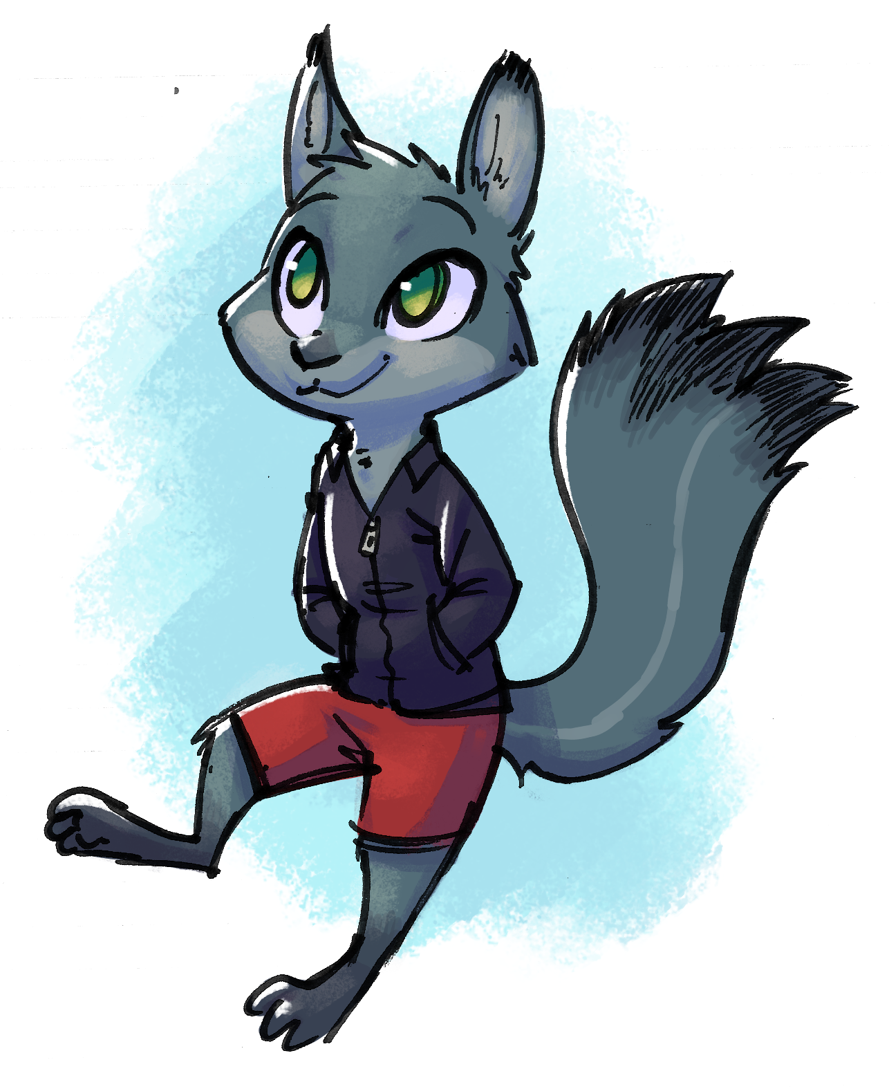 The Big ImageBoard (TBIB) - 2019 abstract background ambiguous gender anthro barefoot biped blue ...