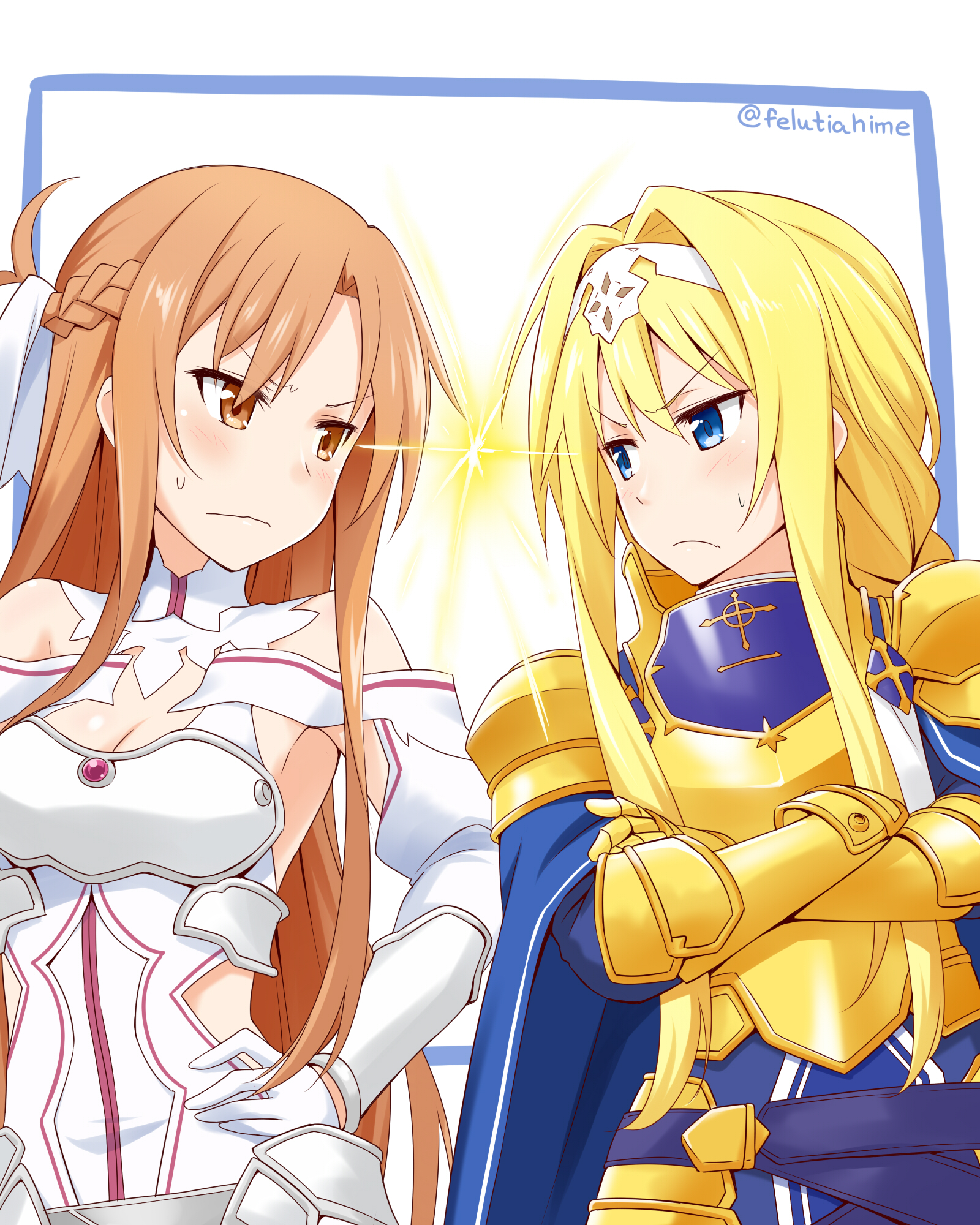 The Big ImageBoard (TBIB) - 2girls alice zuberg armor asuna (sao) asuna ...