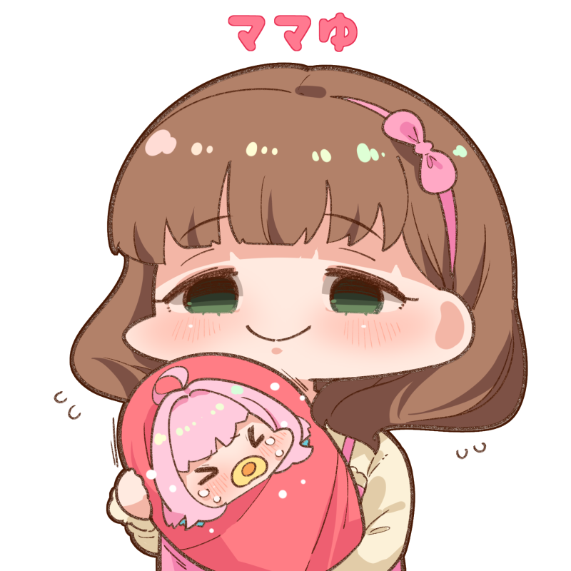 The Big ImageBoard (TBIB) - 2girls aged down ahoge baby blue hair blush bow brown hair chibi ...