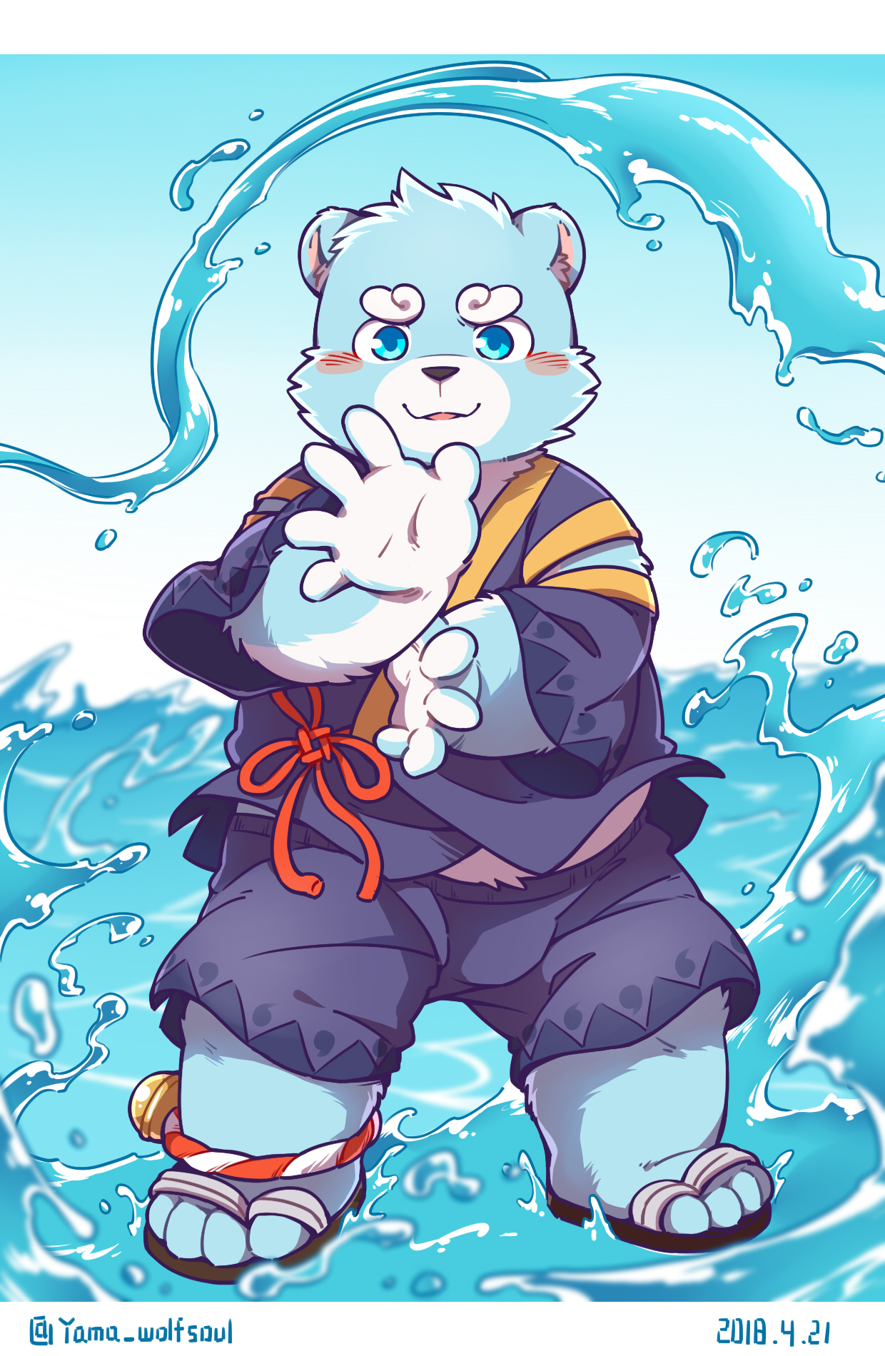 The Big ImageBoard (TBIB) - 2018 anthro bear blue body blue eyes blue ...