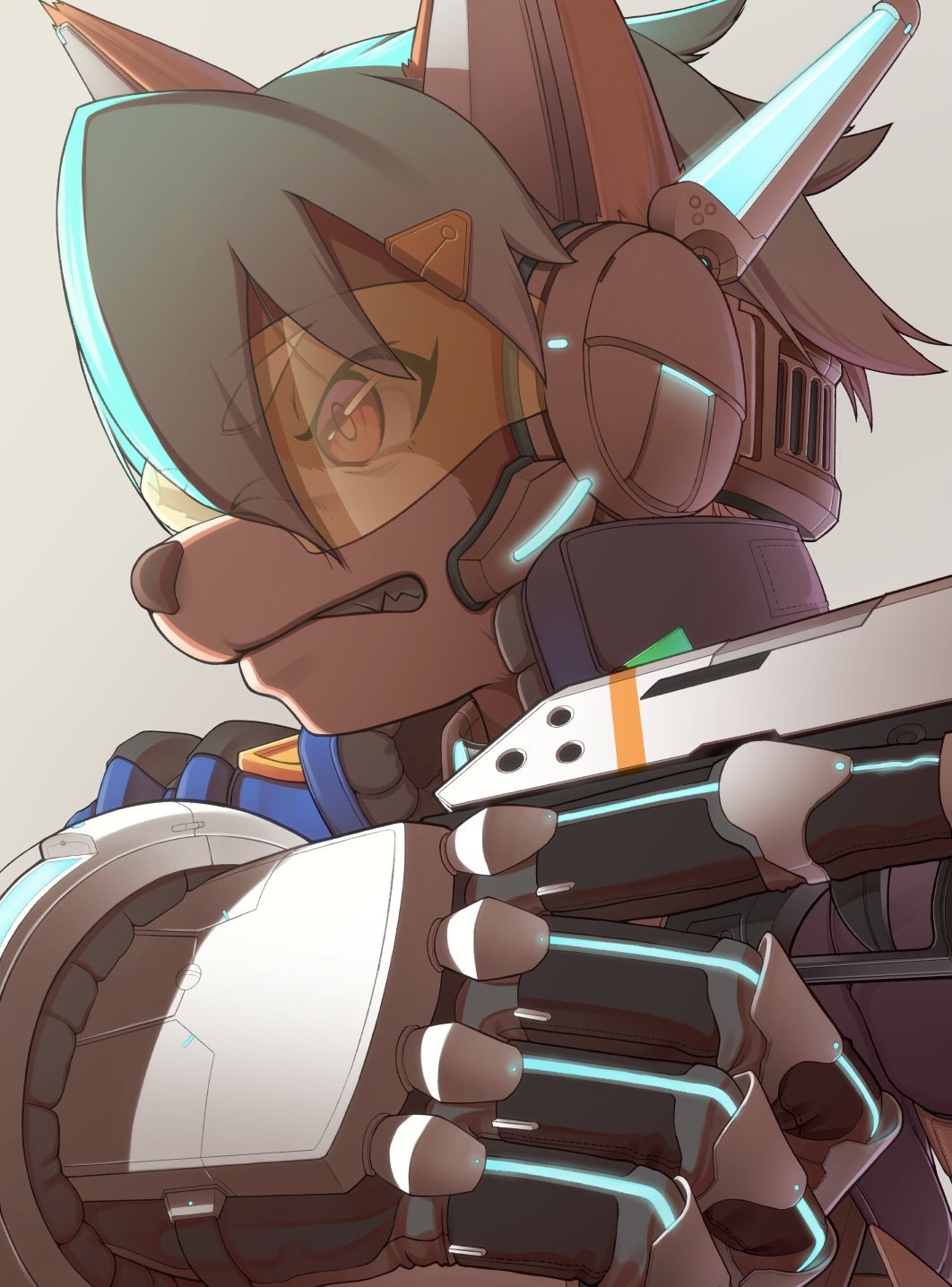 The Big ImageBoard (TBIB) - 2018 anthro clothed clothing headgear hi res holding gun holding ...