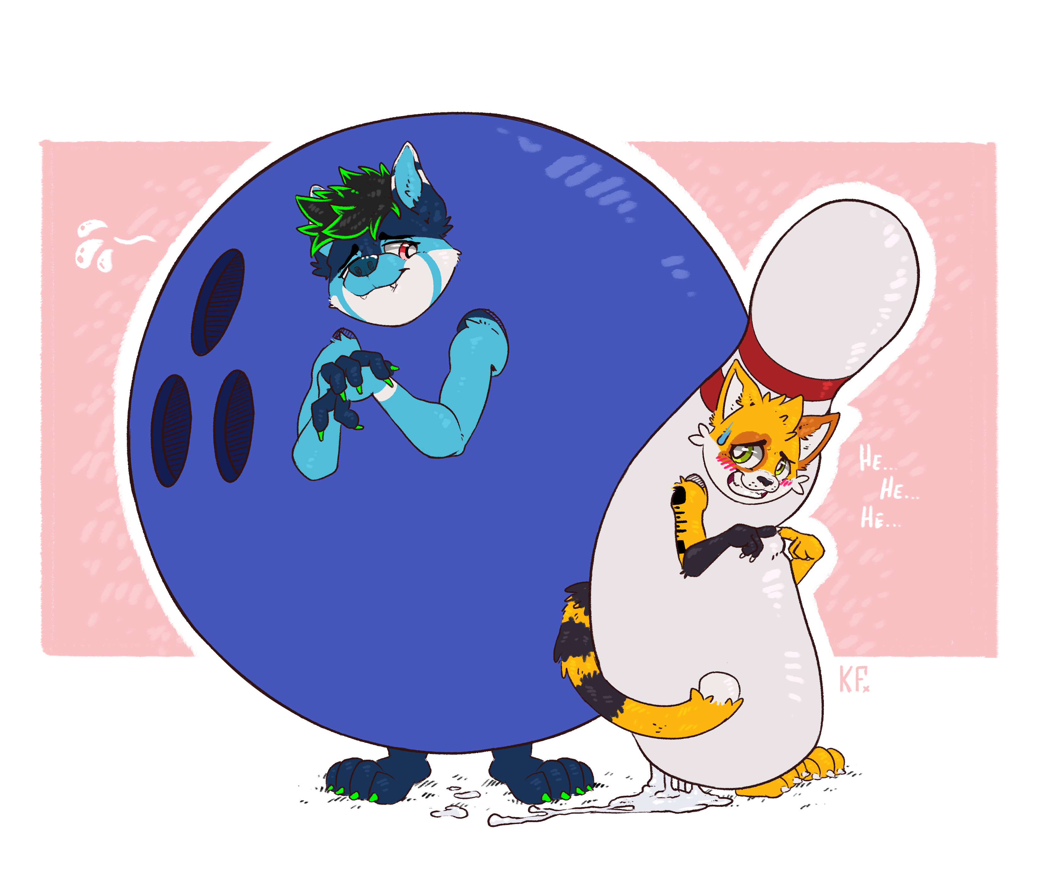 The Big Imageboard Tbib Absurd Res Anthro Blush Bodily Fluids Bowling Bowling Ball Bowling