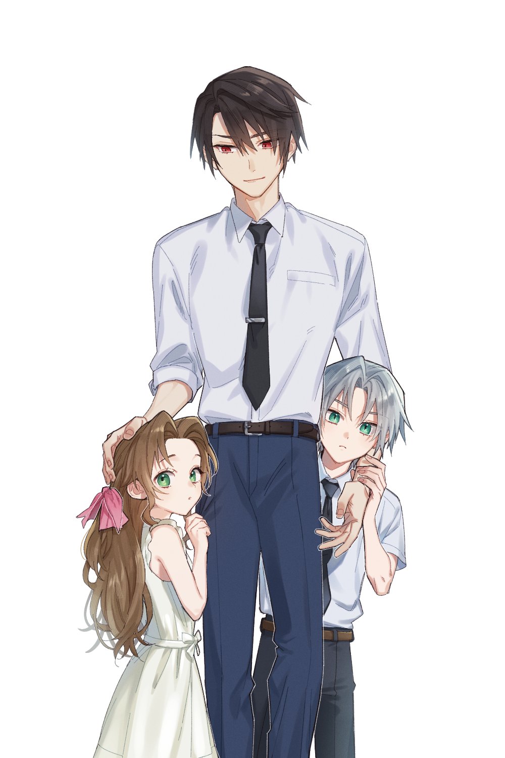 The Big ImageBoard (TBIB) - 1girl 2boys aerith gainsborough aged down ...