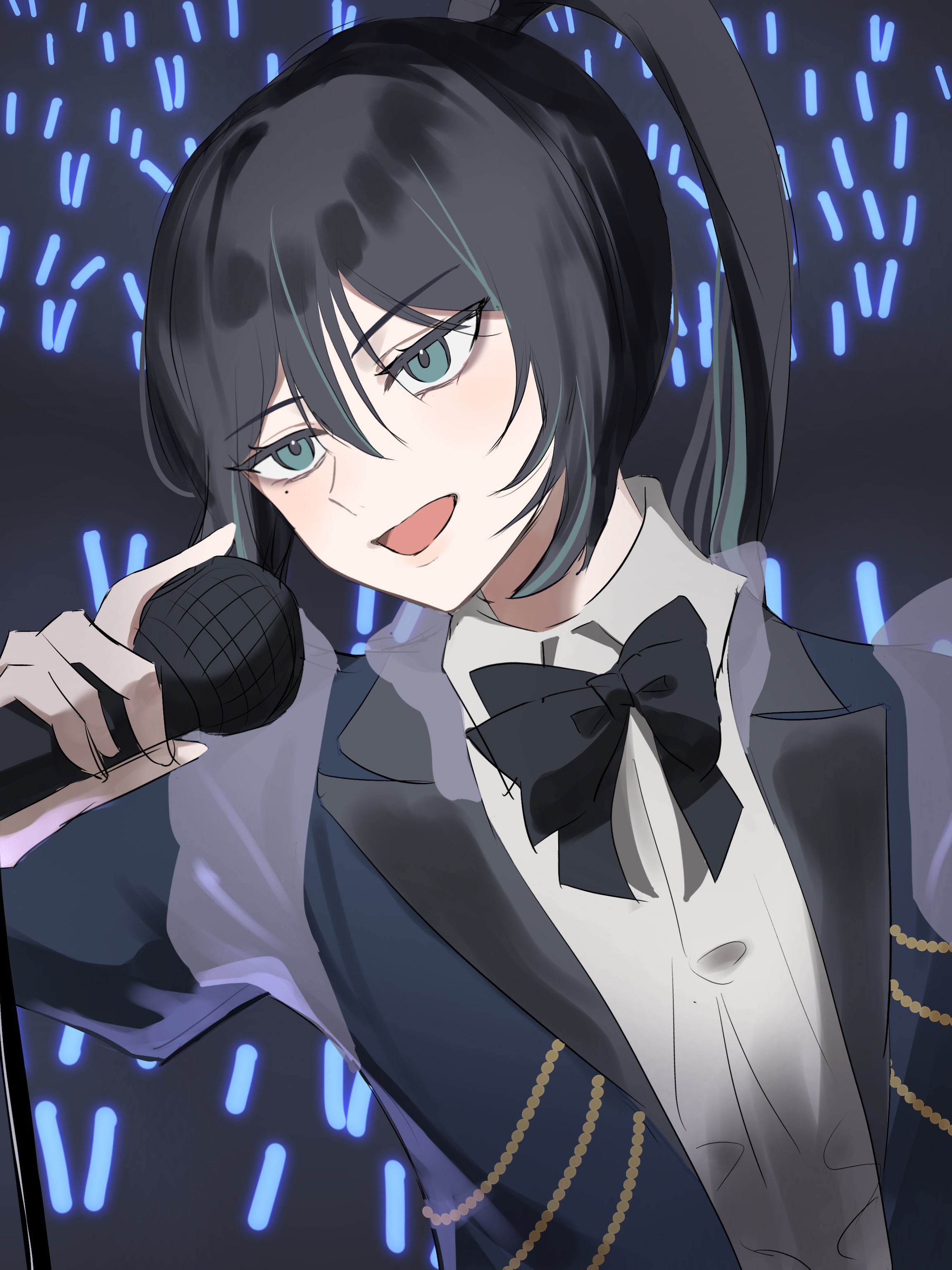 The Big ImageBoard (TBIB) - 1girl absurdres ado (utaite) audience black bow black bowtie black ...