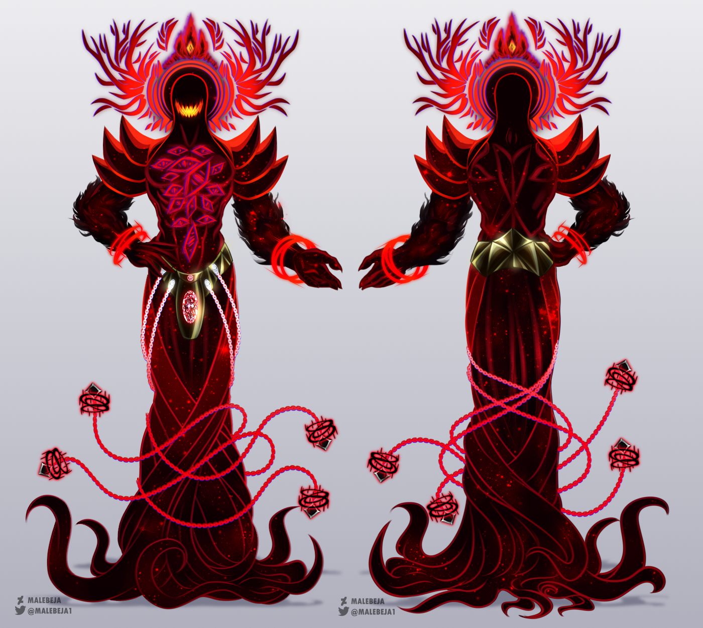 The Big ImageBoard (TBIB) - 1boy body horror chain concept art crown ...