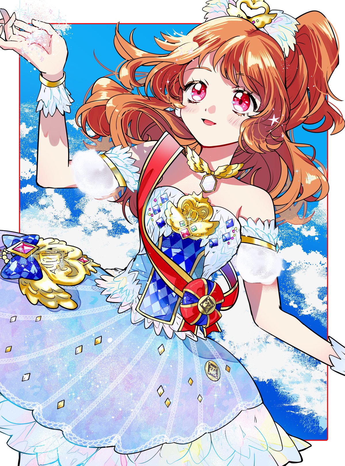 The Big ImageBoard (TBIB) - 1girl aikatsu! aikatsu! (series) arm up asako (itiba) bare shoulders ...