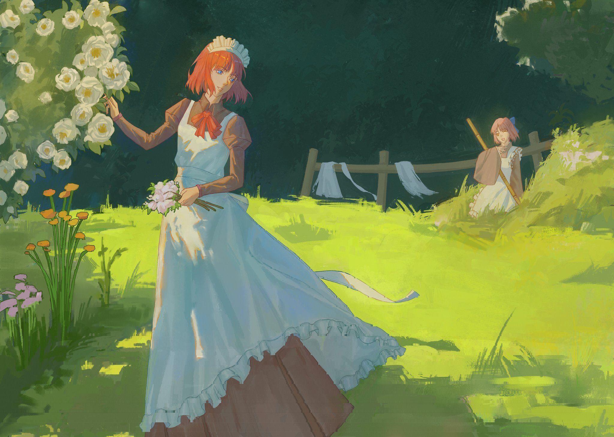 The Big ImageBoard (TBIB) - bouquet broom fence flower fucha grass ...