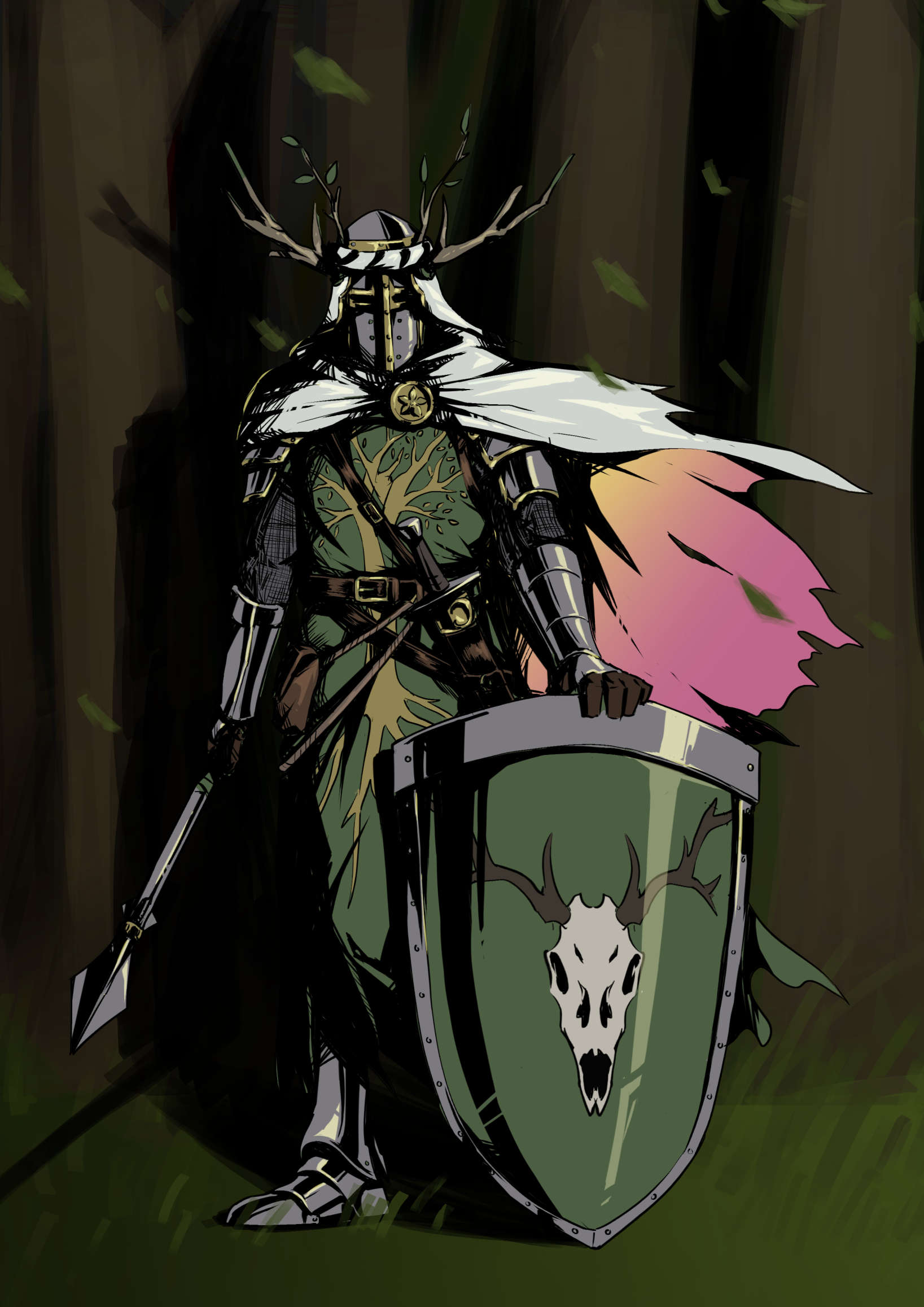 The Big ImageBoard (TBIB) - animal skull antlers armor belt branch cape ceres fauna chainmail ...