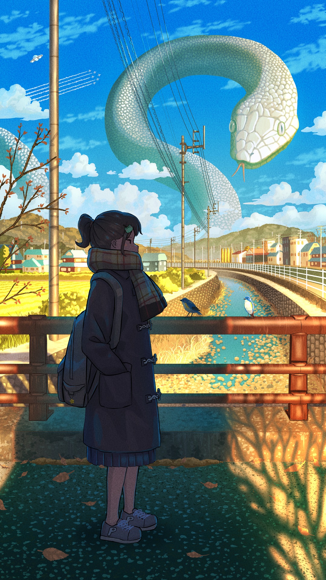 The Big ImageBoard (TBIB) - 1girl aircraft airplane animal animal request backpack bag bird blue ...