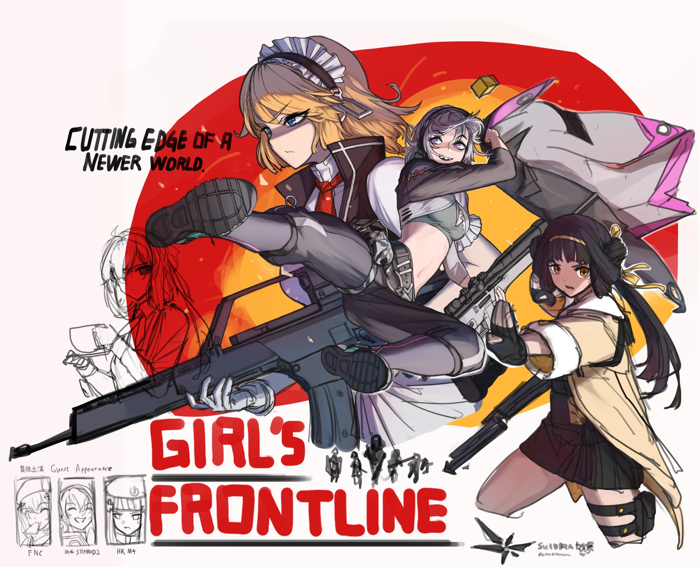 The Big ImageBoard (TBIB) - 6+girls artist request assault rifle ...