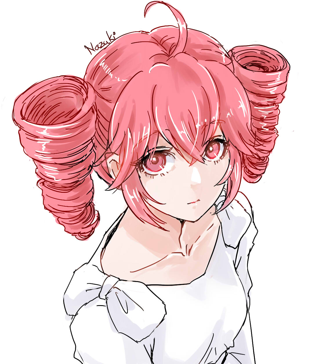 The Big ImageBoard (TBIB) - 1girl ahoge alternate costume blush crossed bangs double-parted ...