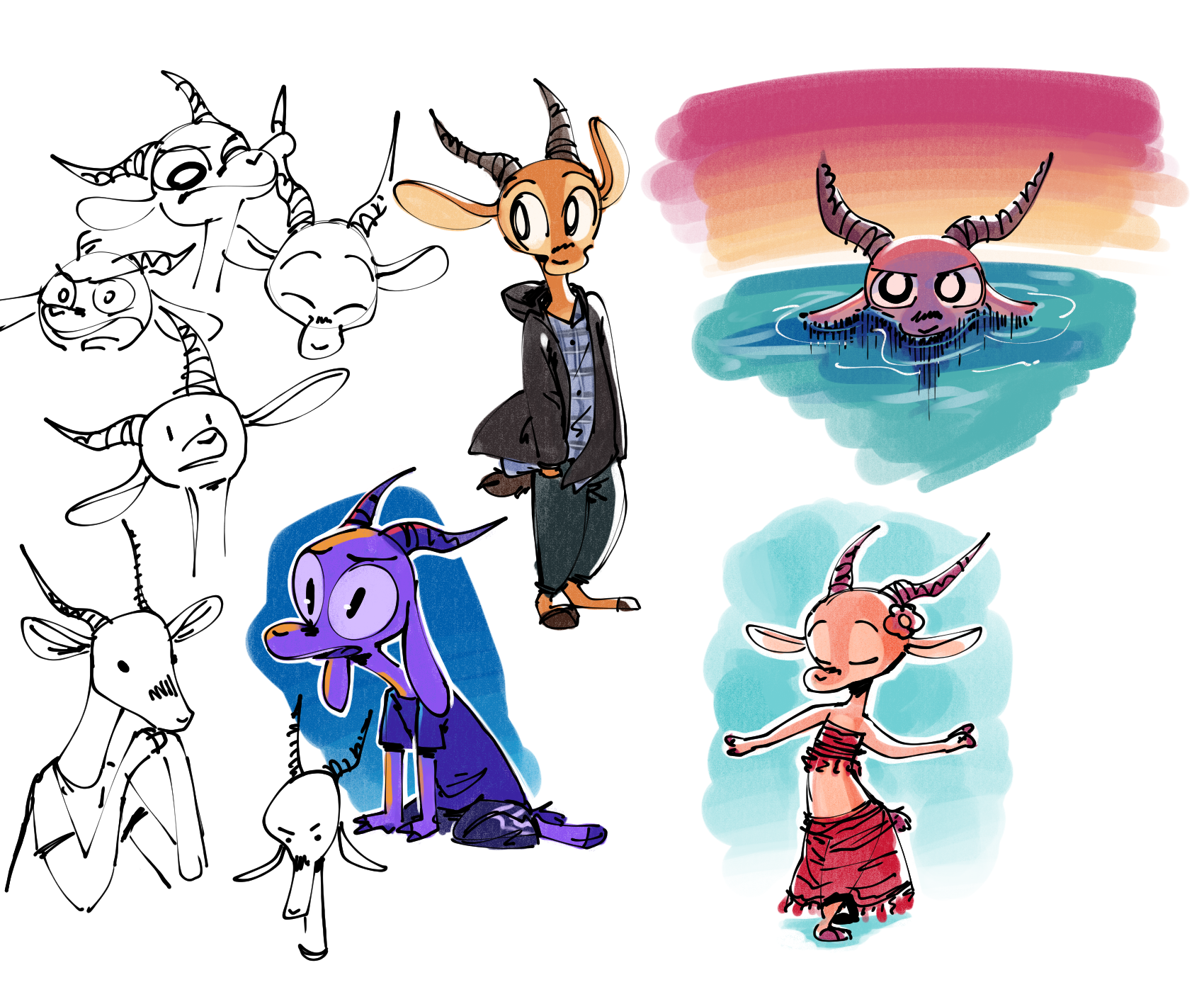 The Big ImageBoard (TBIB) - 2020 accessory ambiguous gender antelope anthro arm support barefoot ...