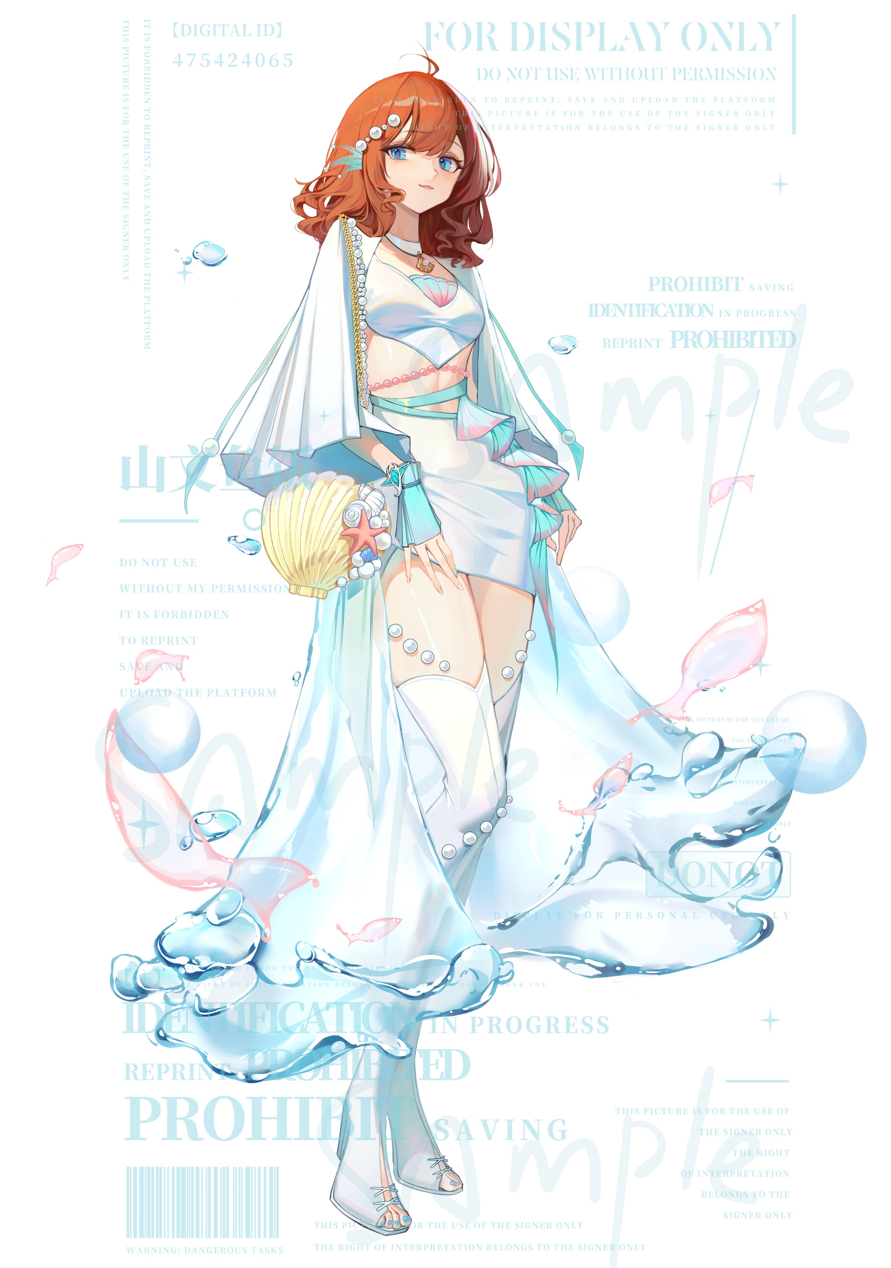 The Big ImageBoard (TBIB) - 1girl absurdres ahoge aqua gloves aqua ...