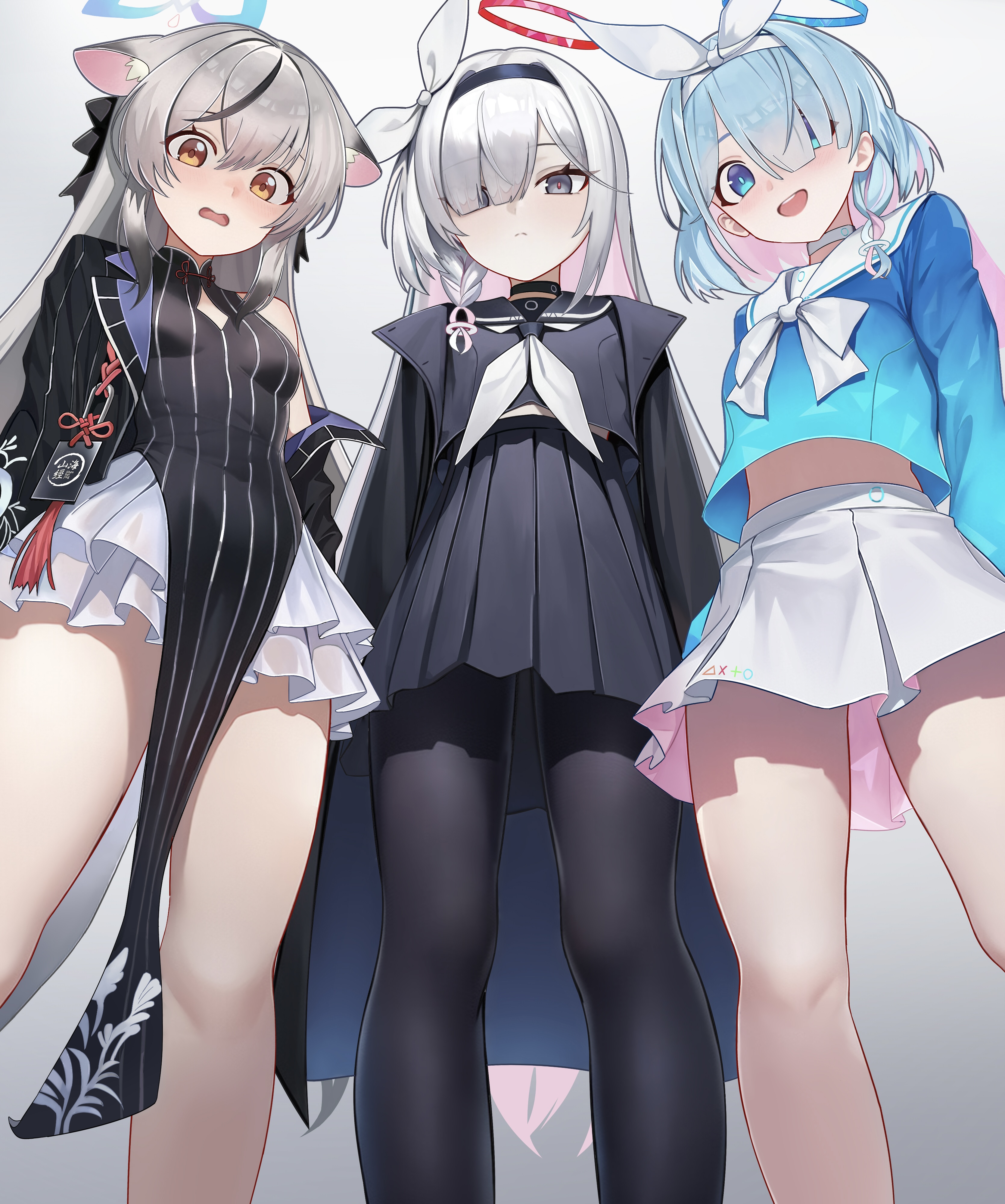 The Big ImageBoard (TBIB) - 3girls :d :o absurdres animal ear fluff ...