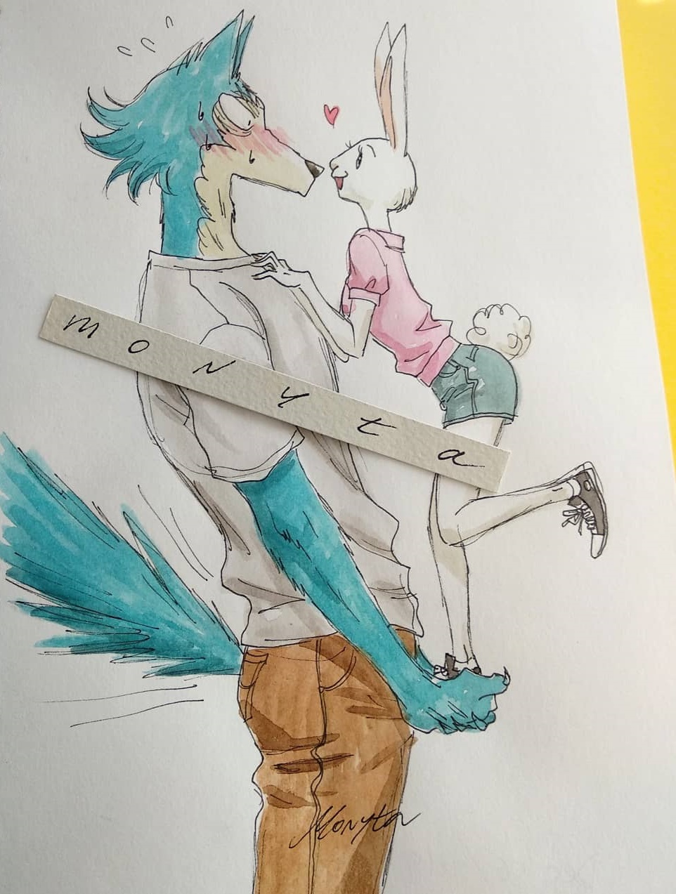 The Big ImageBoard (TBIB) - anthro beastars blue body blue fur blush bodily fluids canid canine ...