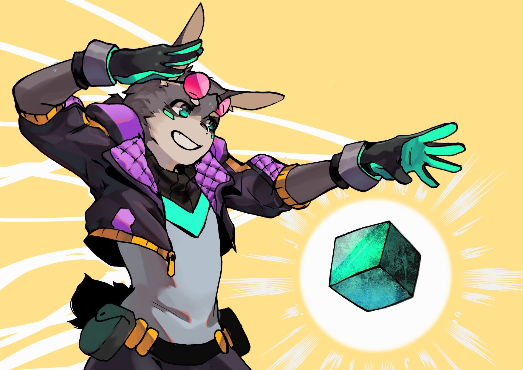 The Big ImageBoard (TBIB) - abstract background anthro belt belt pouch bottomwear cheek tuft ...