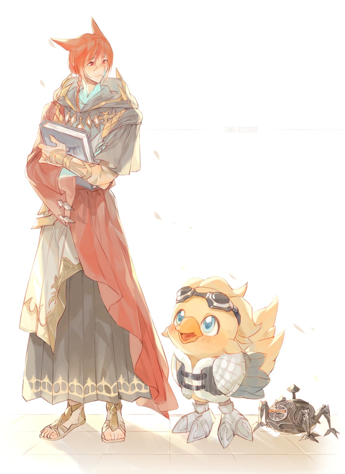 The Big ImageBoard (TBIB) - 1boy alpha (ff14) animal ears bangs book ...