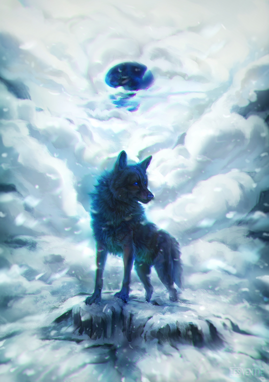 The Big ImageBoard (TBIB) - 2020 ambiguous gender black body black fur blue eyes blue nose canid ...