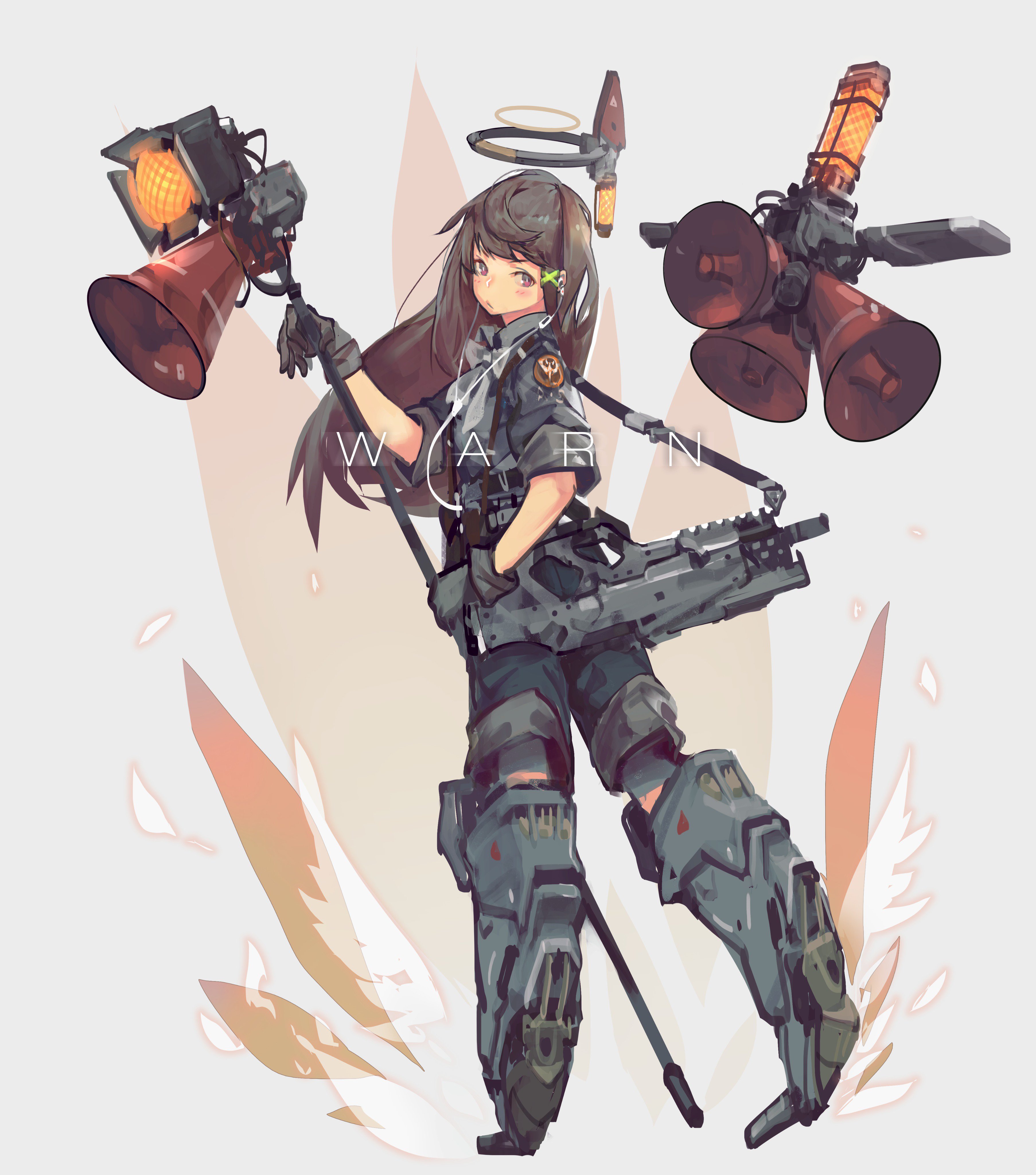 The Big ImageBoard (TBIB) - 1girl absurdres armored boots assault rifle bad id bad twitter id ...