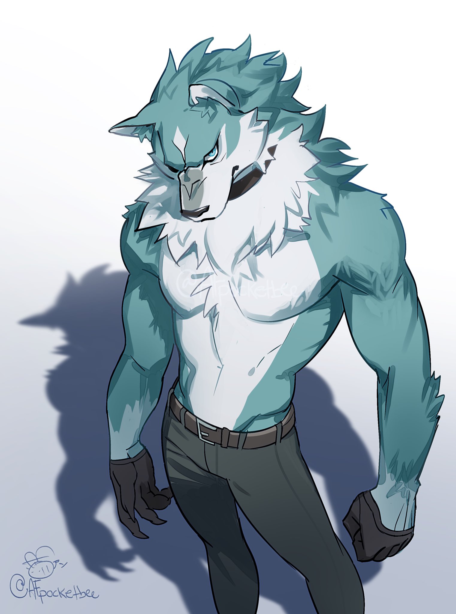 The Big ImageBoard (TBIB) - 2020 5 fingers anthro athletic belt blue body blue eyes blue fur ...