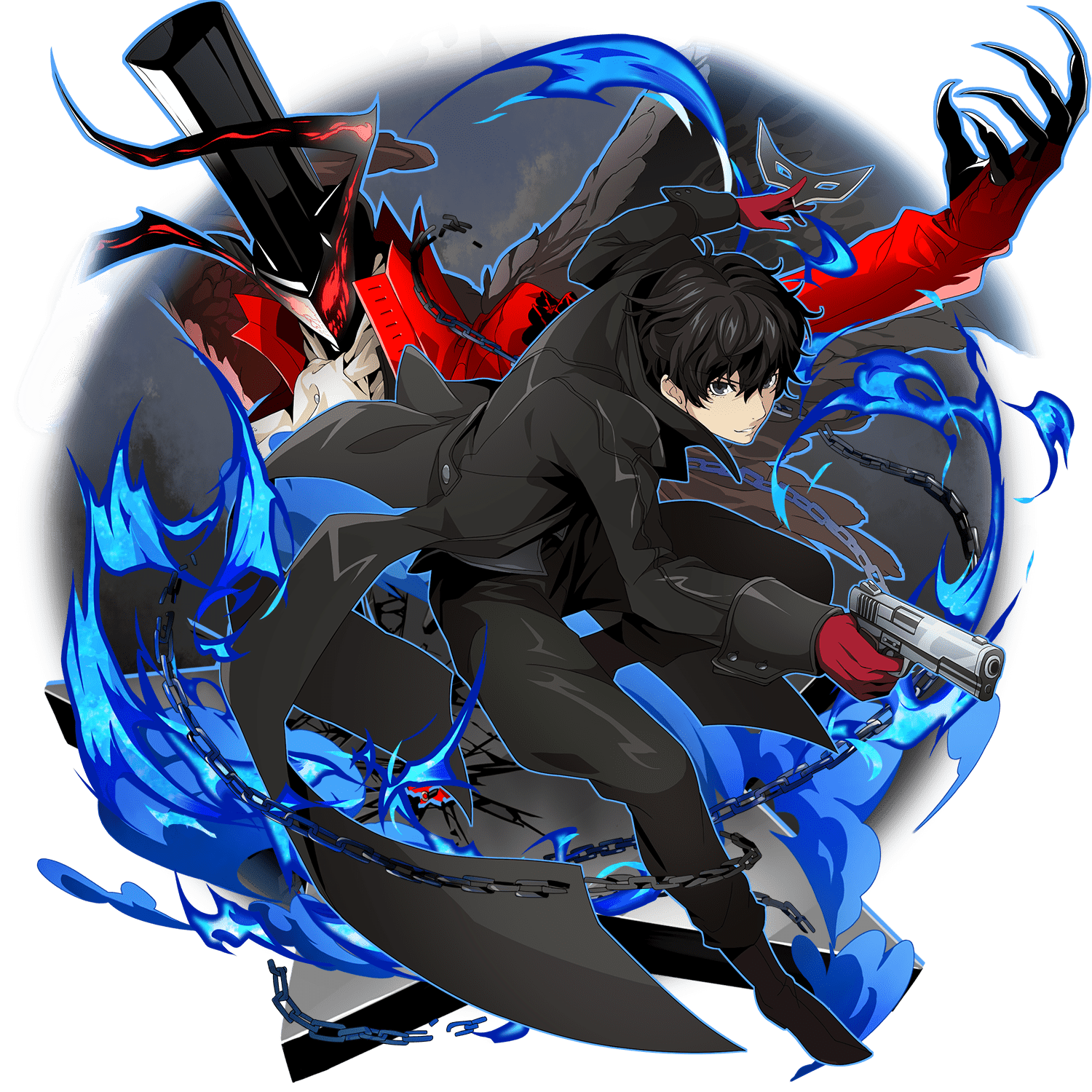 The Big ImageBoard (TBIB) - 1boy amamiya ren arsene (persona 5) black coat black eyes black ...