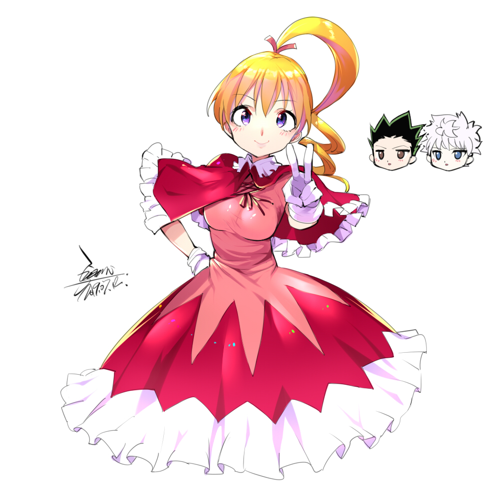 The Big Imageboard Tbib 1girl Bangs Biscuit Krueger Black Hair Blonde Hair Blue Eyes Brown