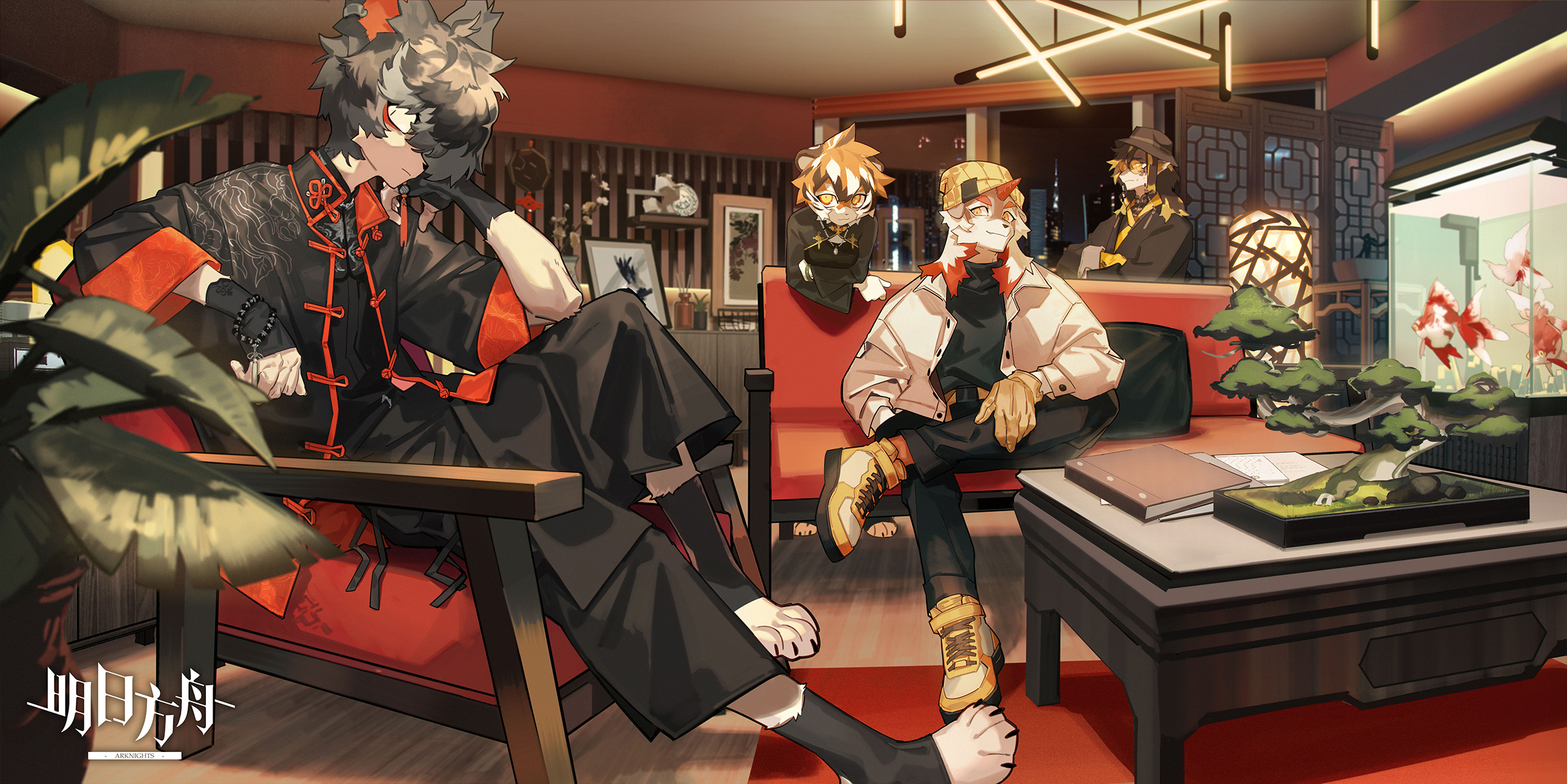 The Big ImageBoard (TBIB) - 1girl 3boys aak (arknights) alternate ...