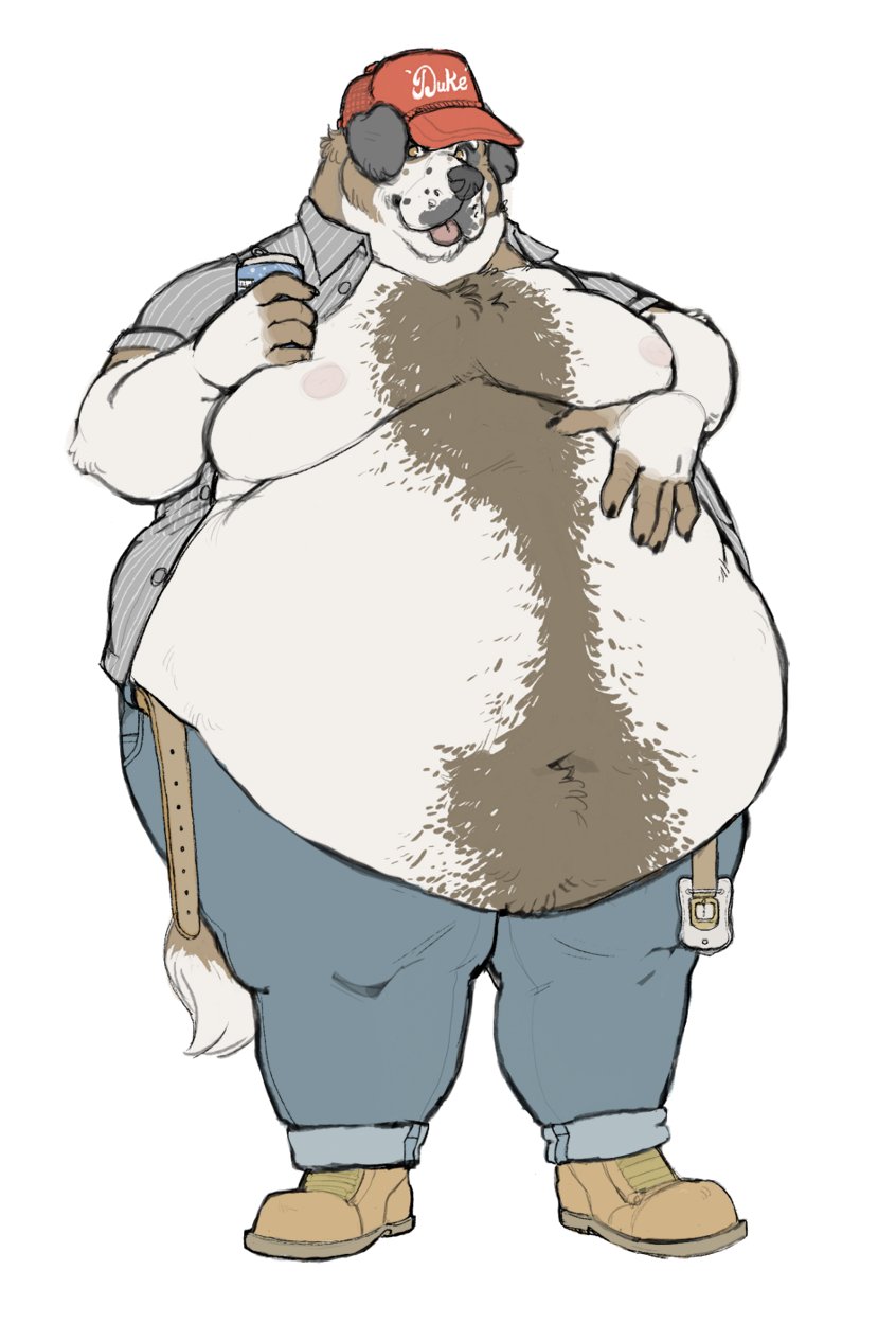 The Big ImageBoard (TBIB) - anthro belly beverage big belly brown body brown fur canid canine ...