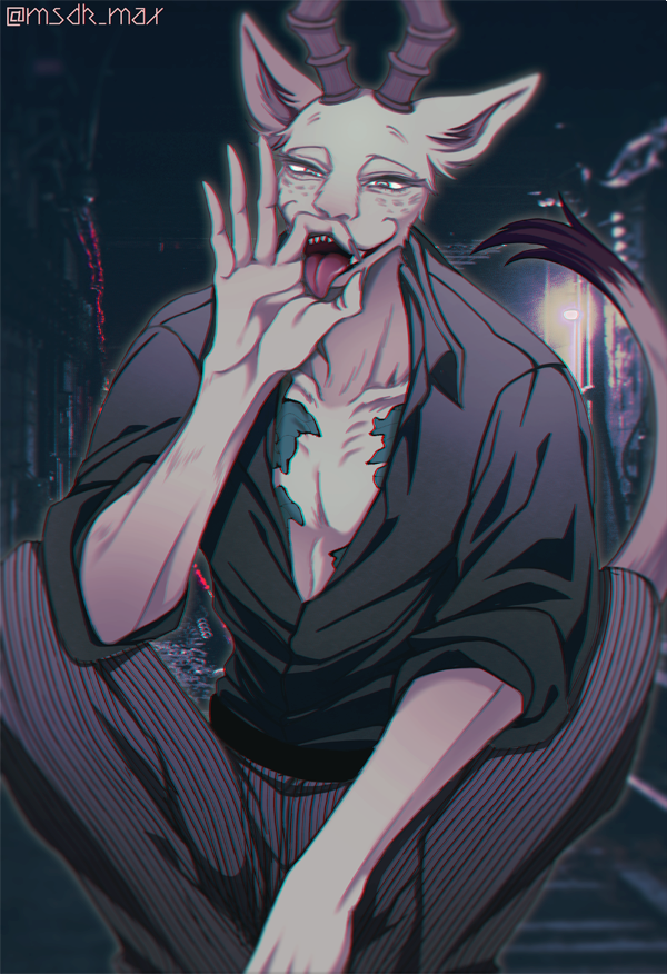 The Big ImageBoard (TBIB) - antelope anthro athletic beastars black clothing black shirt black ...