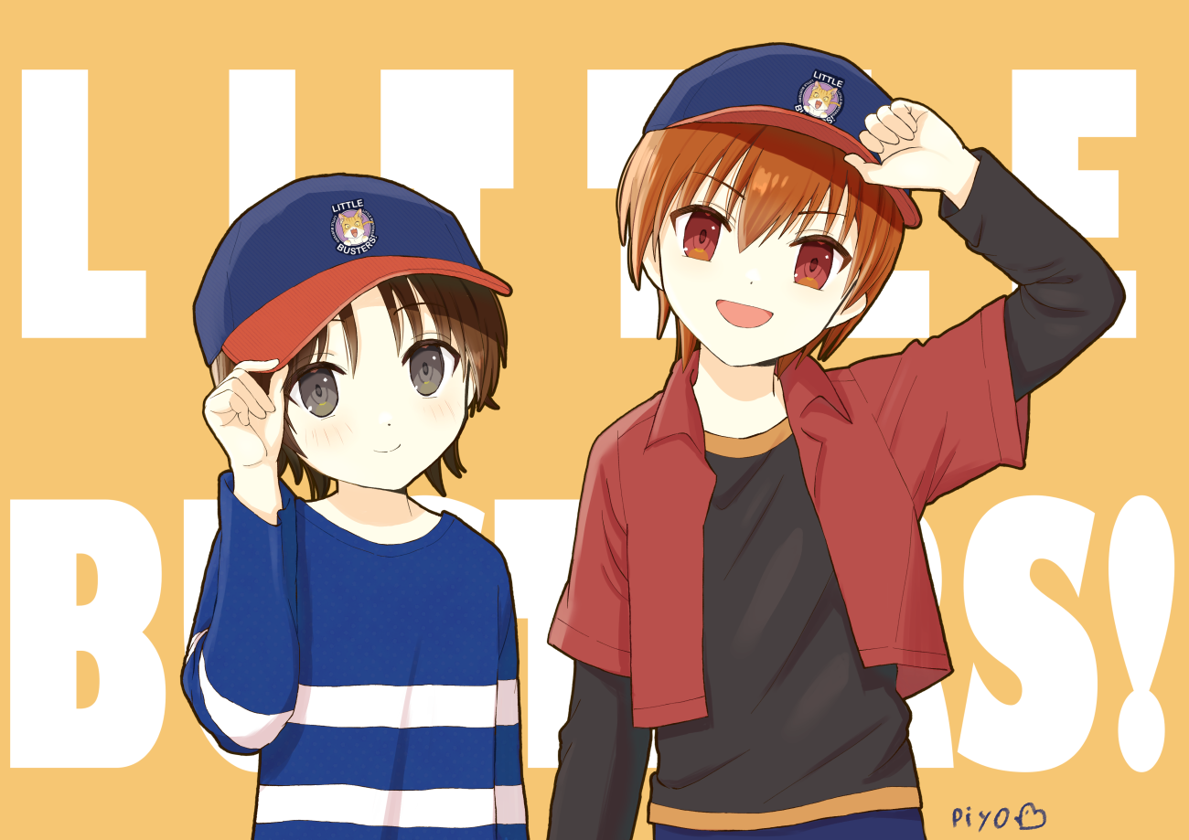 The Big ImageBoard (TBIB) - 2boys :d aged down animal print black eyes black shirt blue headwear ...