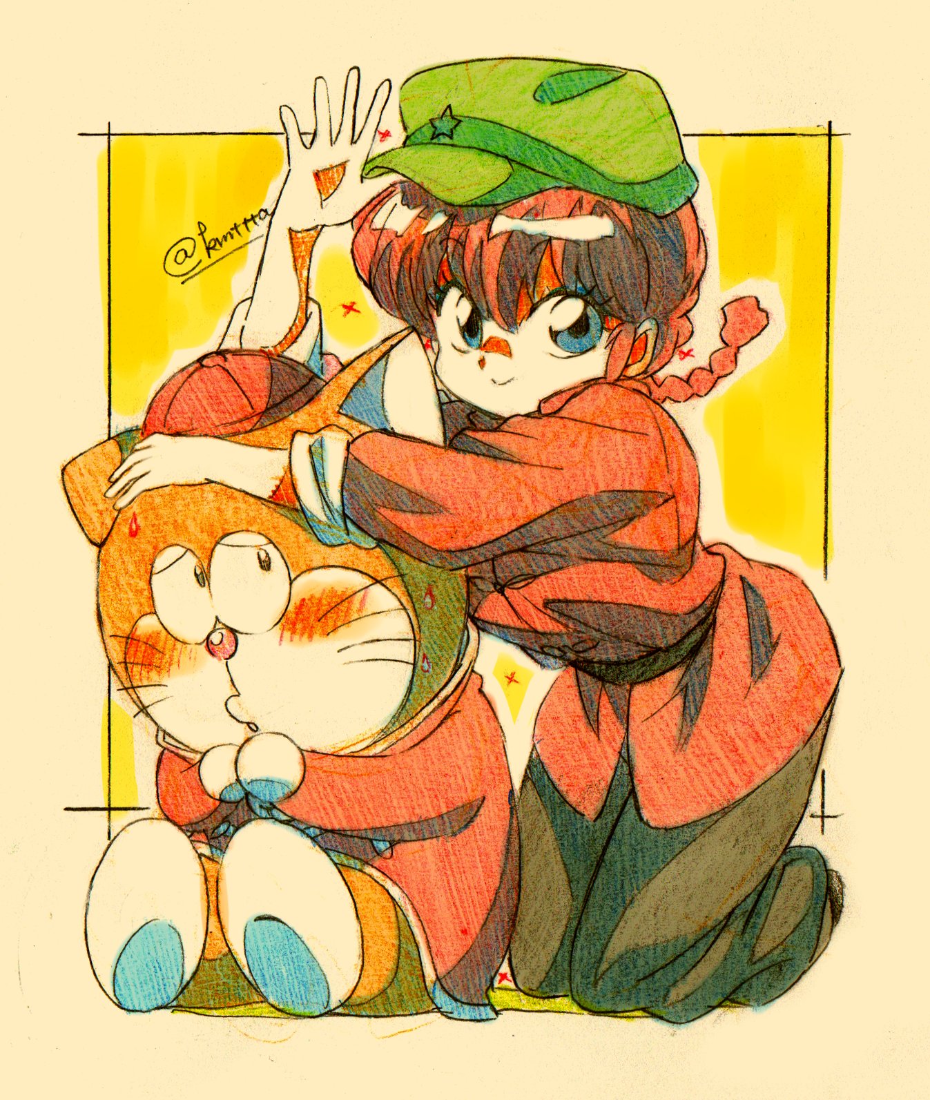 The Big ImageBoard (TBIB) - 1girl 1other artist name blue eyes blush ...