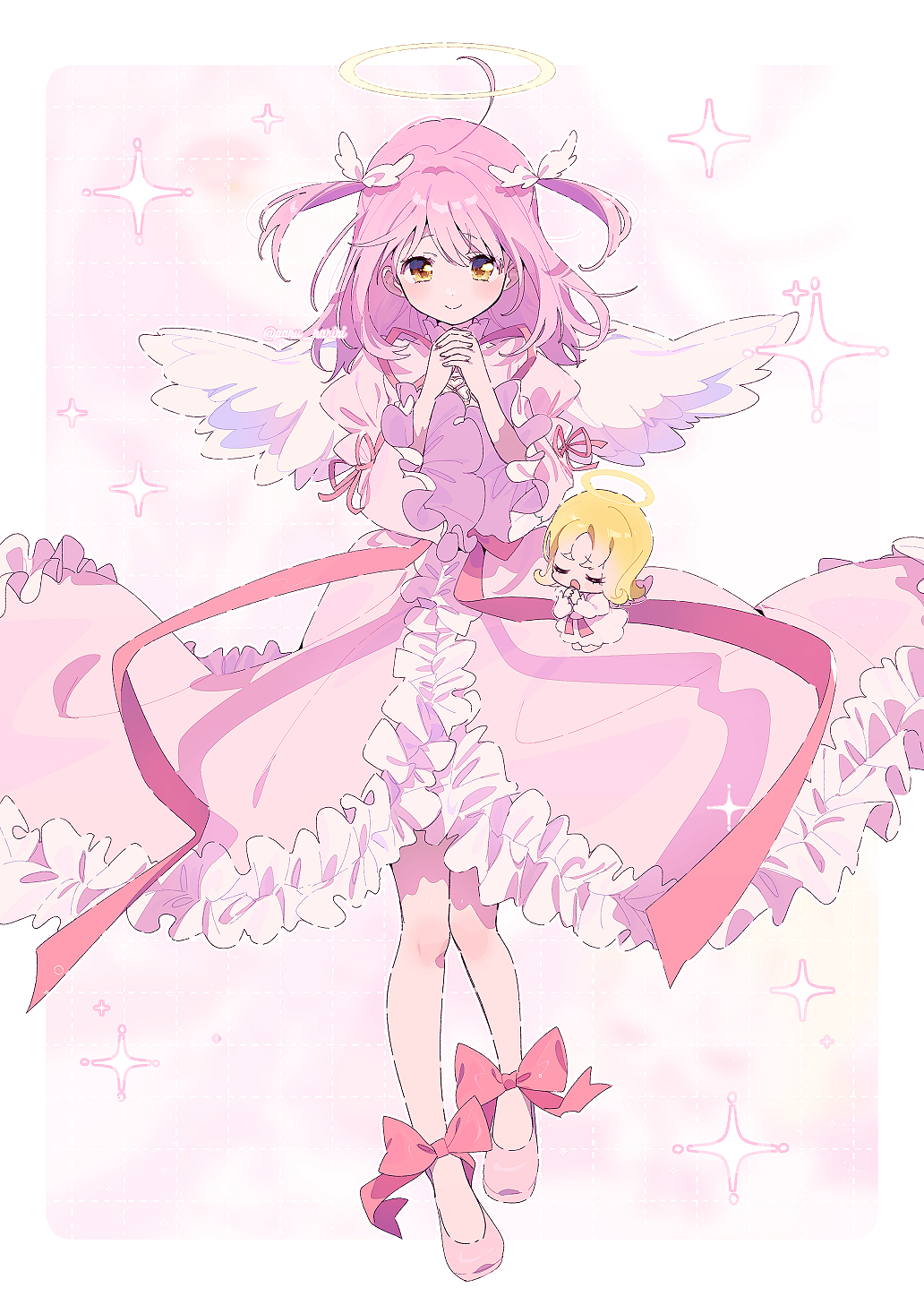 The Big ImageBoard (TBIB) - 2girls amulet angel angel wings blonde hair ...
