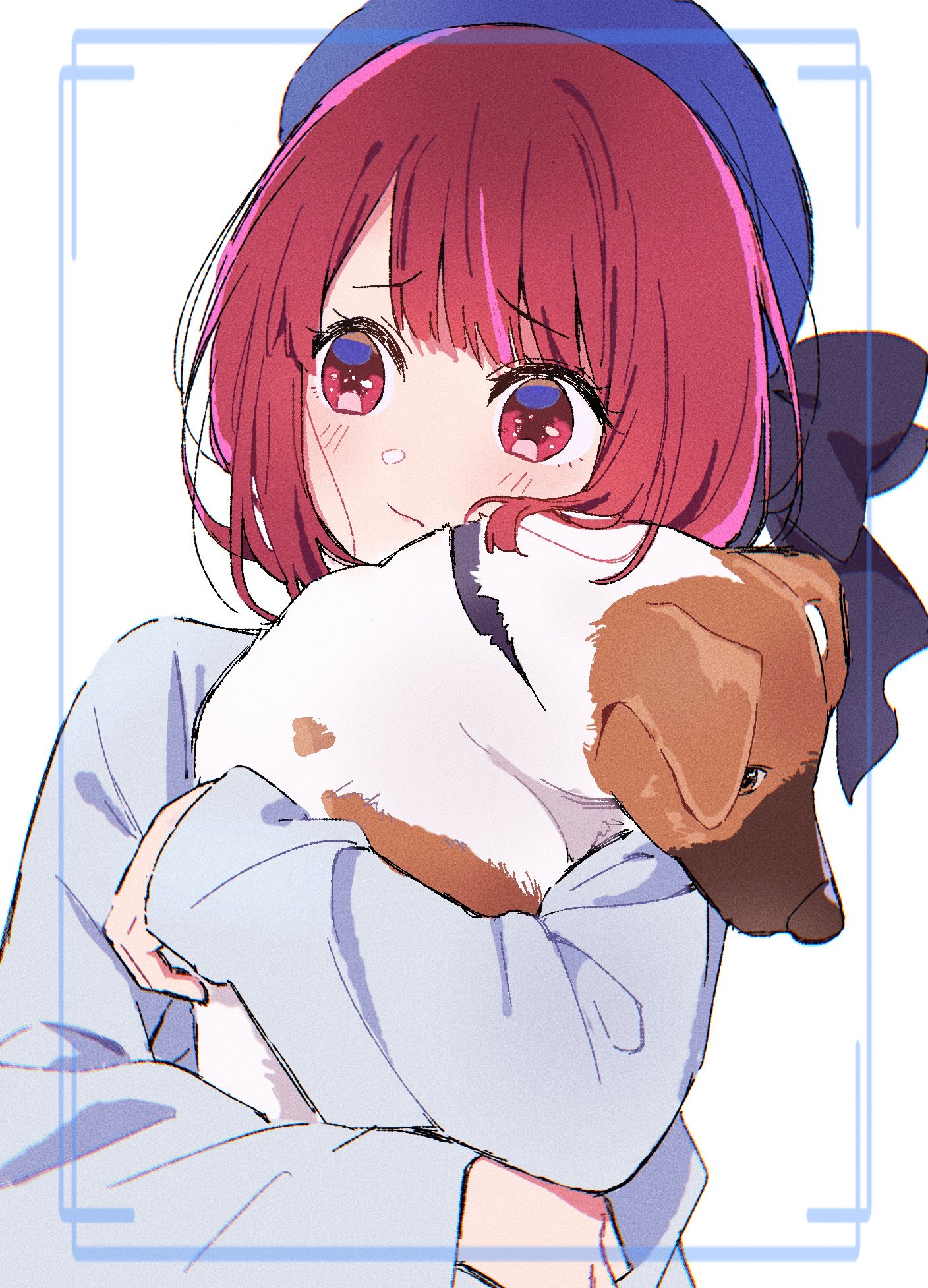 The Big ImageBoard (TBIB) - 1girl animal arima kana beret blue hat blush bob cut commentary ...