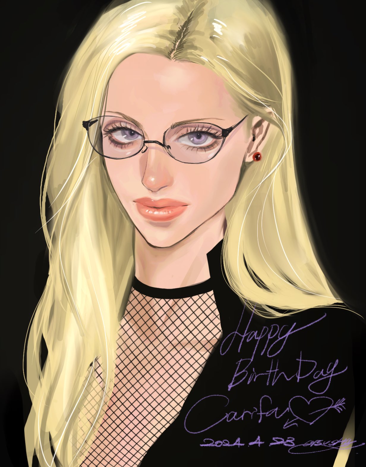 The Big ImageBoard (TBIB) - 1girl black background black dress blonde hair character name closed ...