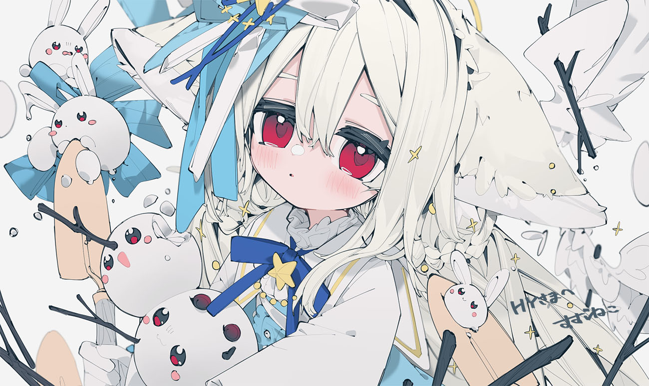 The Big ImageBoard (TBIB) - 1girl ahoge animal ear fluff animal ears argyle clothes argyle ...