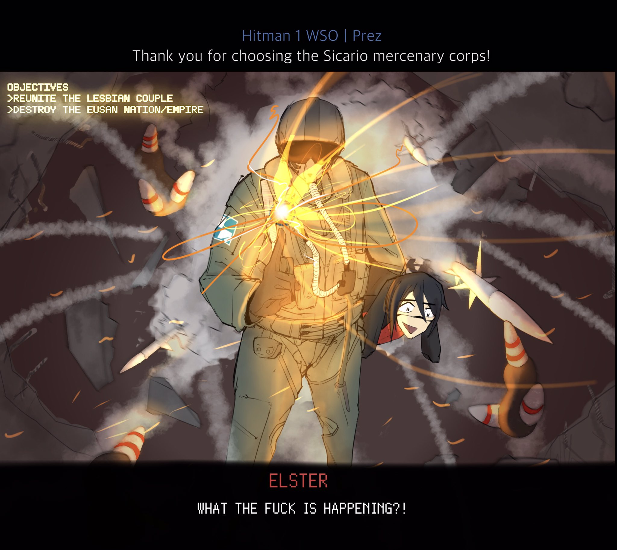The Big ImageBoard (TBIB) - 1boy android black hair carrying carrying ...