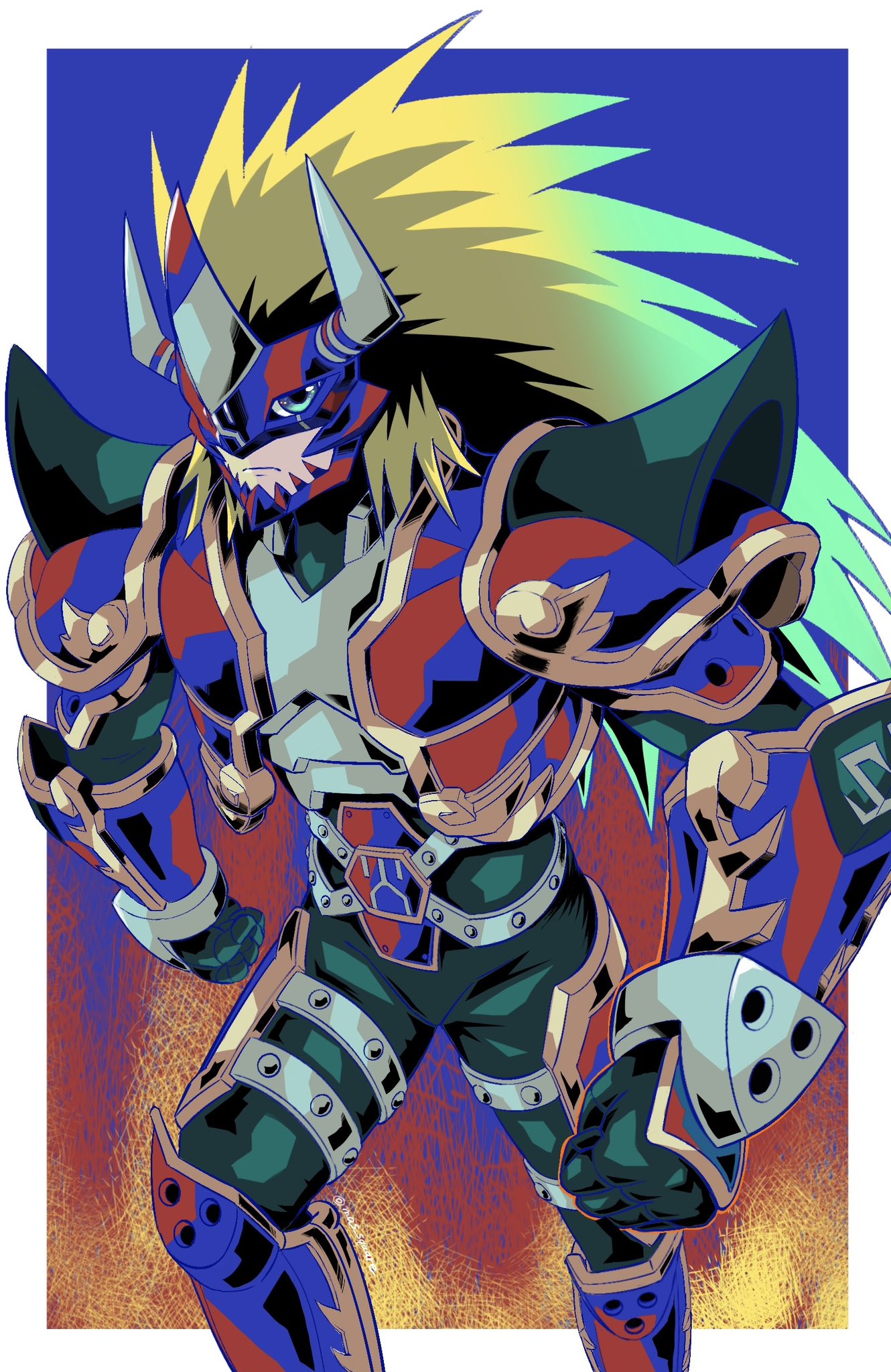 The Big ImageBoard (TBIB) - 1boy agnimon armor blonde hair blue eyes ...